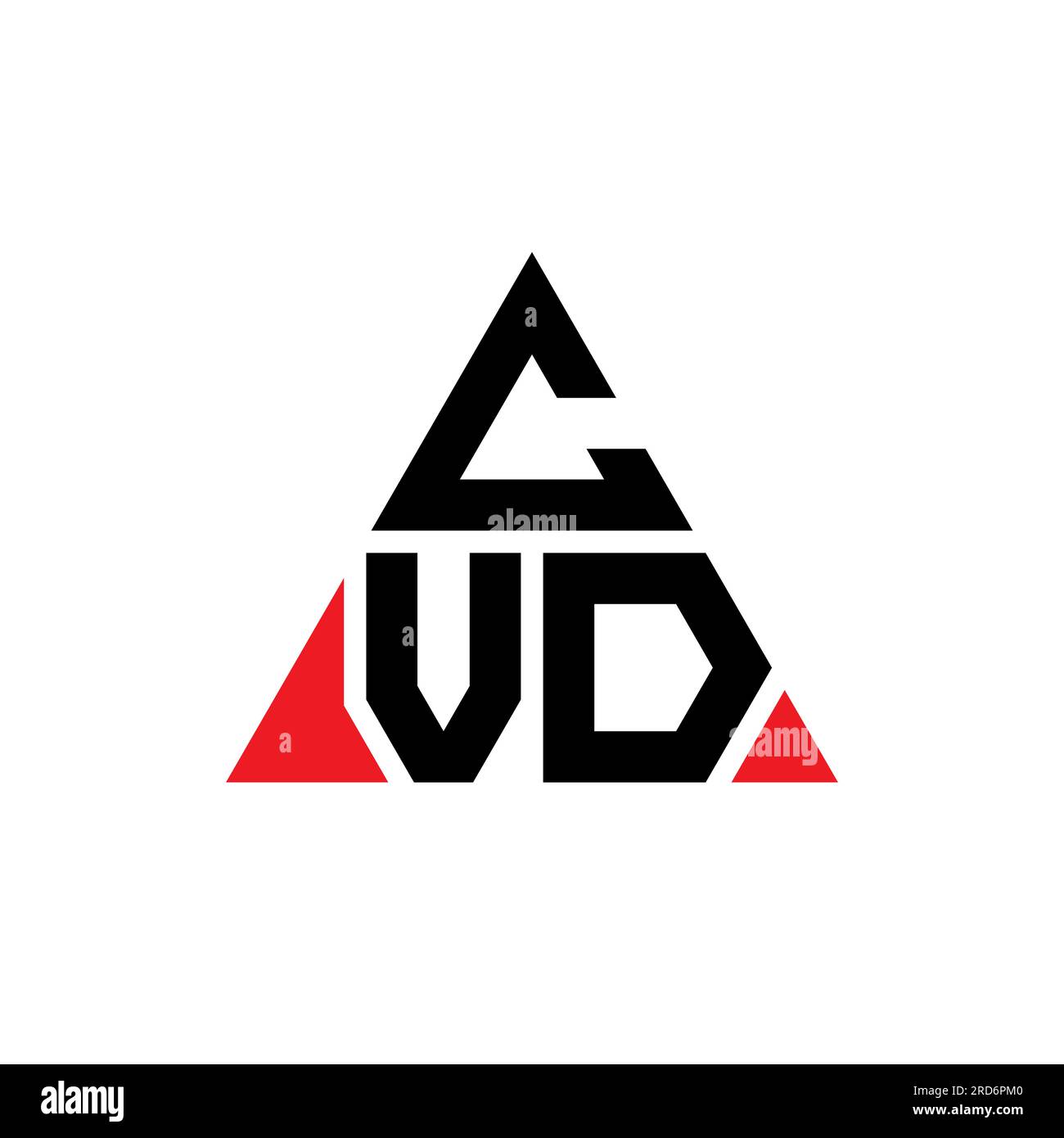 CVD triangle letter logo design with triangle shape. CVD triangle logo ...