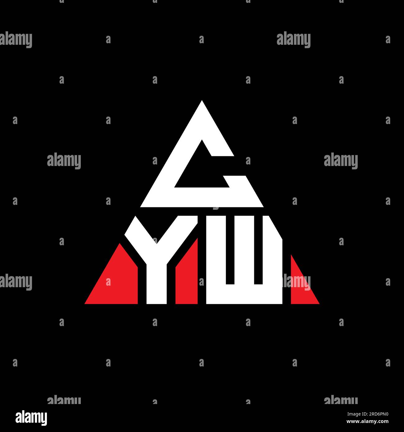 CYW triangle letter logo design with triangle shape. CYW triangle logo ...
