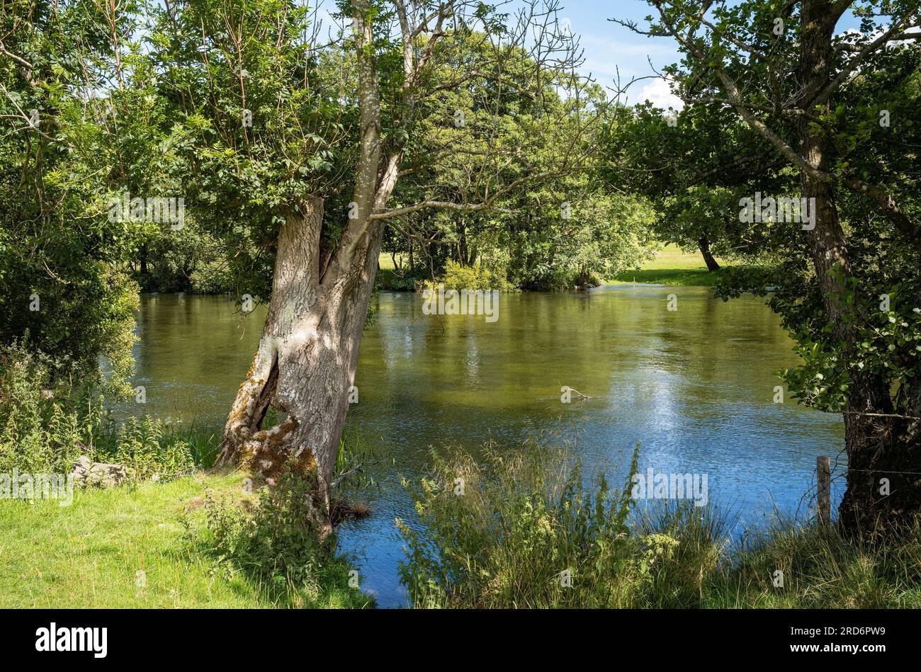 Colour reflections on the outflow of Lake Ullswater , Pooley Bridge ...