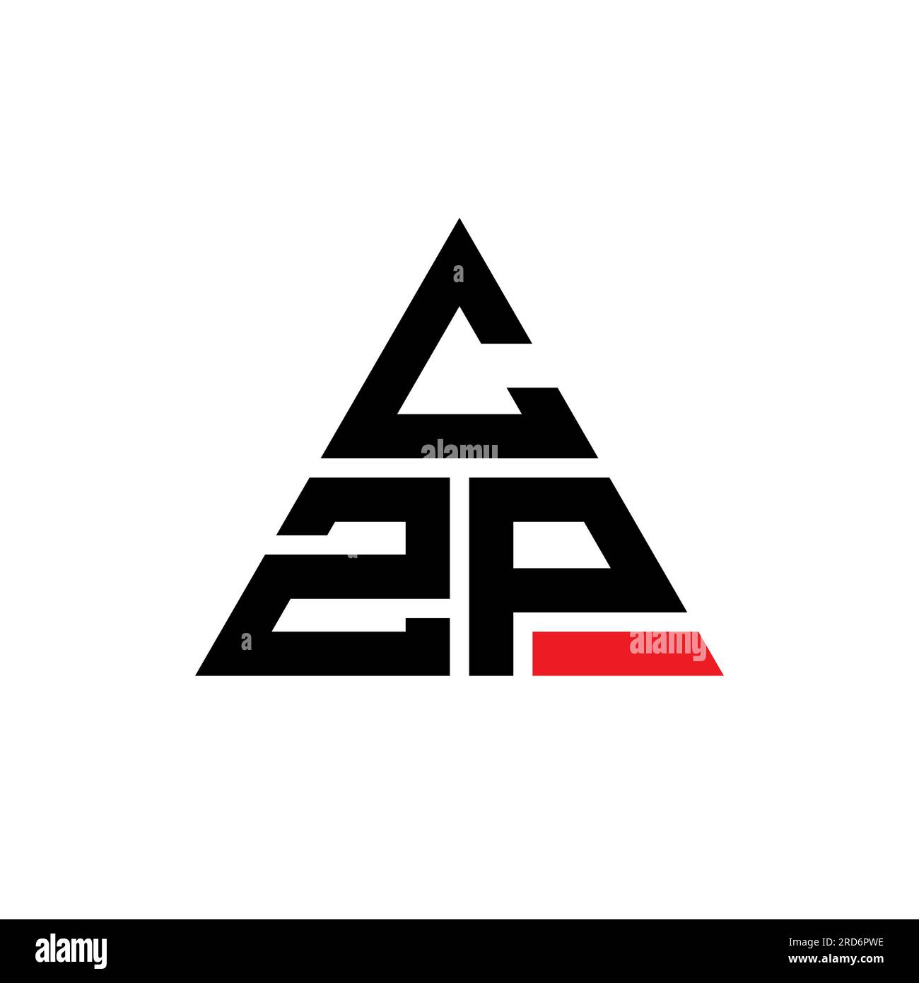 CZP triangle letter logo design with triangle shape. CZP triangle logo ...
