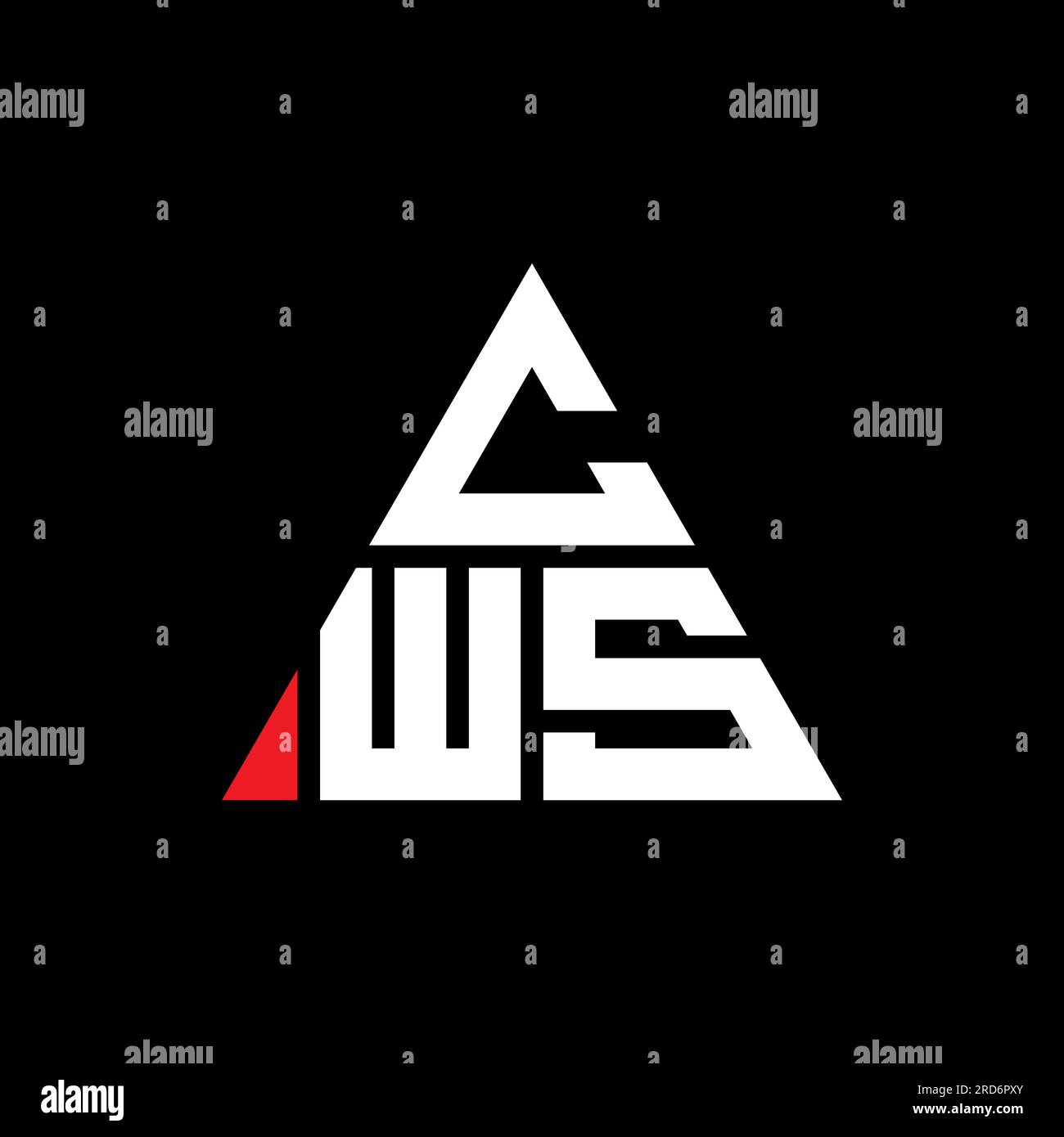 CWS triangle letter logo design with triangle shape. CWS triangle logo ...