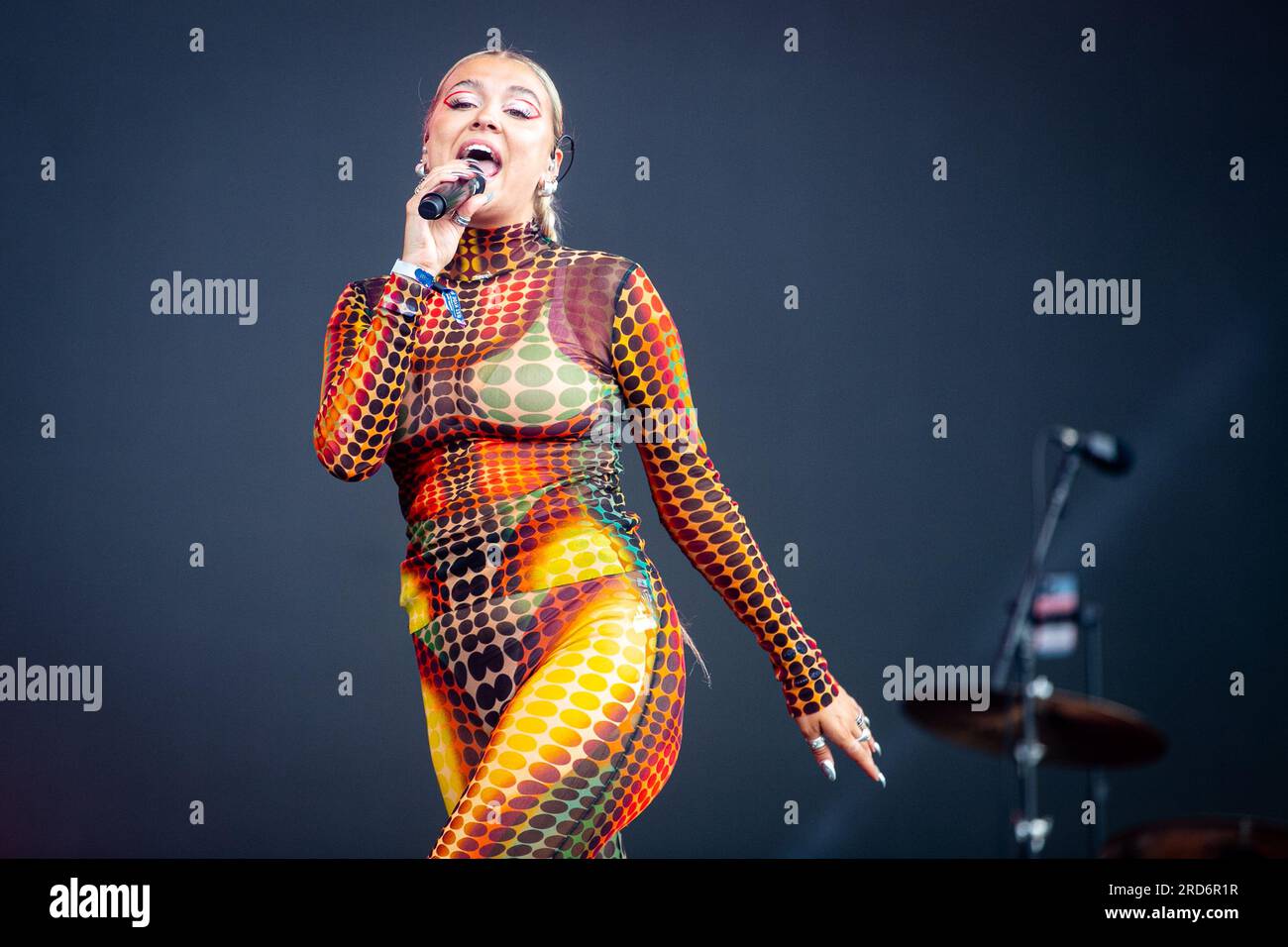 London, UK - July 2nd, 2023: Caity Baser performing at American Express ...