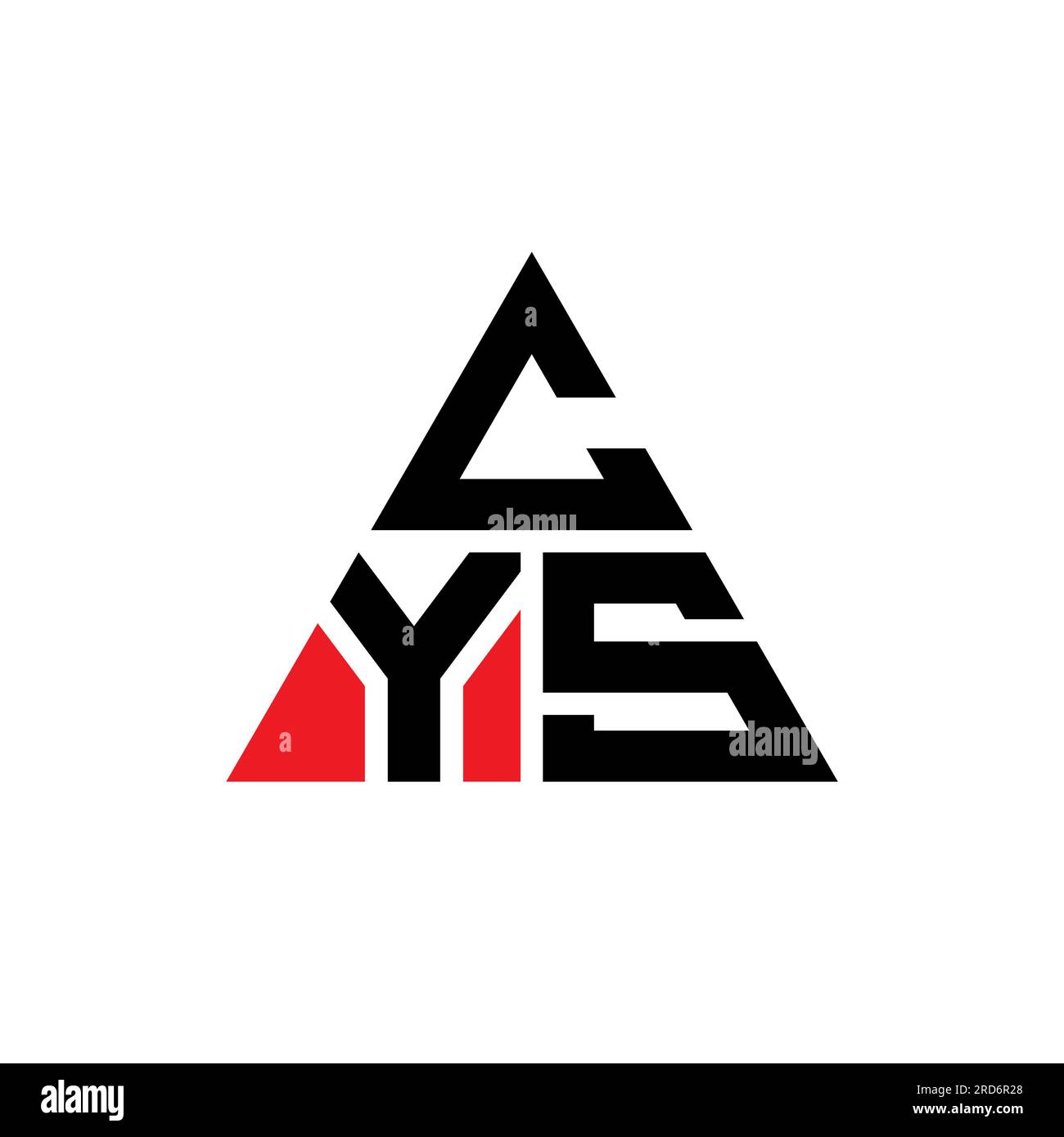 CYS triangle letter logo design with triangle shape. CYS triangle logo ...