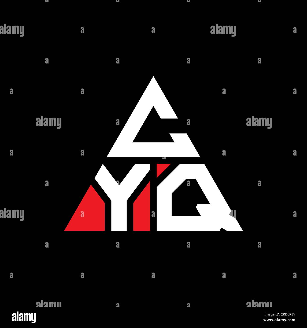 CYQ triangle letter logo design with triangle shape. CYQ triangle logo ...