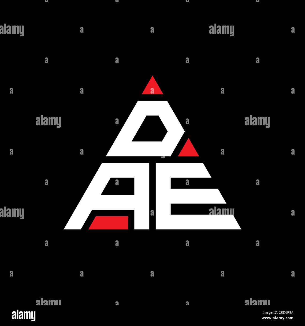 DAE triangle letter logo design with triangle shape. DAE triangle logo ...