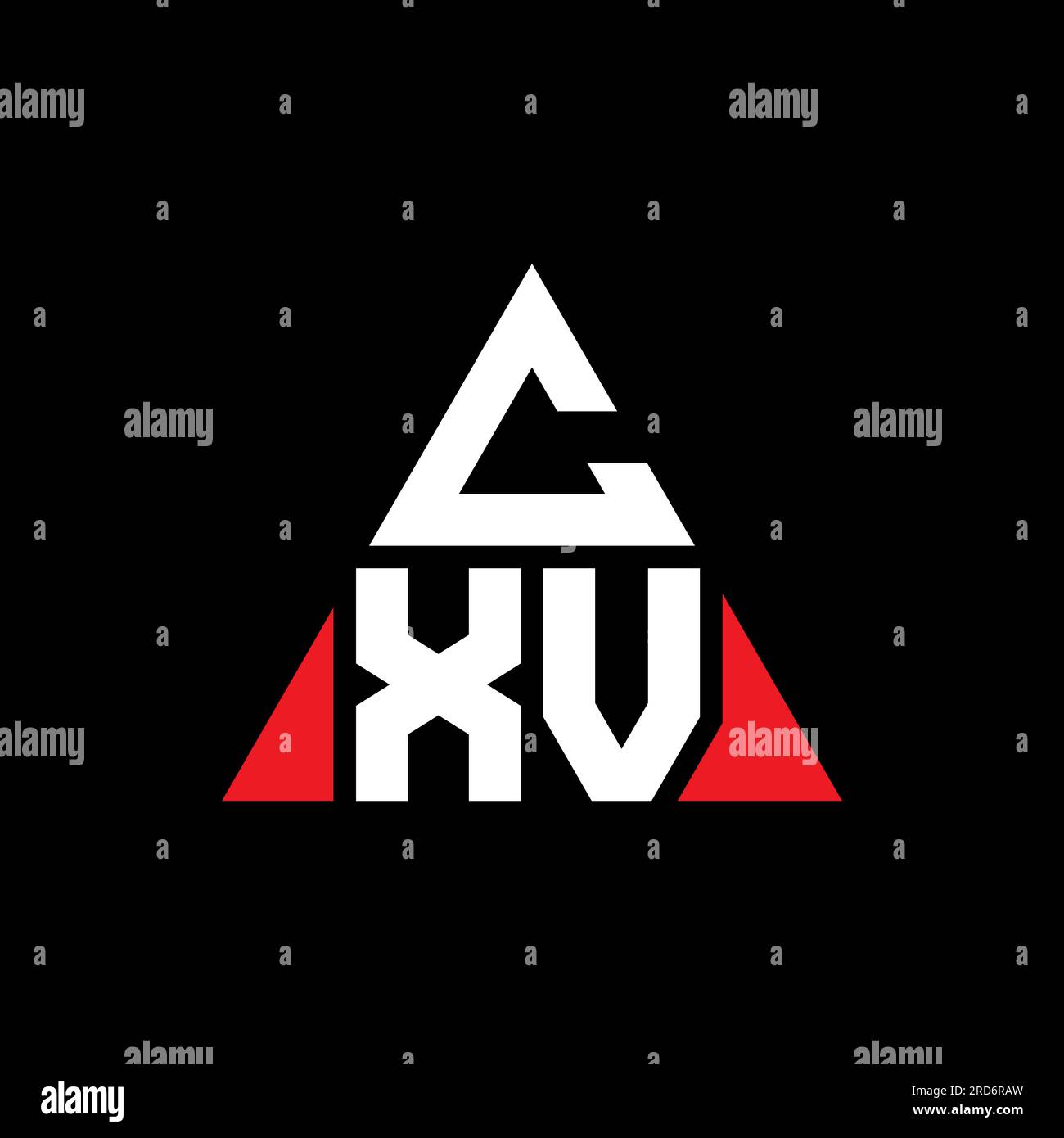 CXV triangle letter logo design with triangle shape. CXV triangle logo ...