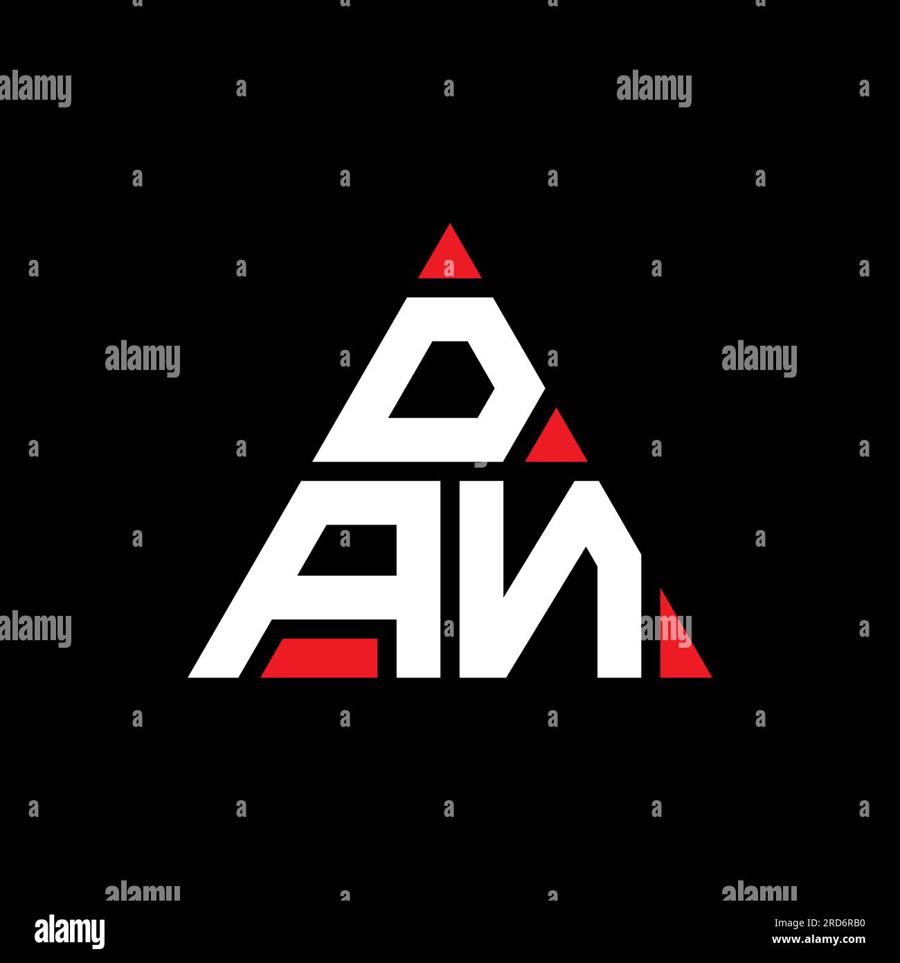 DAN triangle letter logo design with triangle shape. DAN triangle logo ...