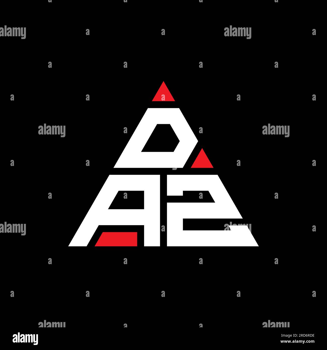 DAZ triangle letter logo design with triangle shape. DAZ triangle logo ...