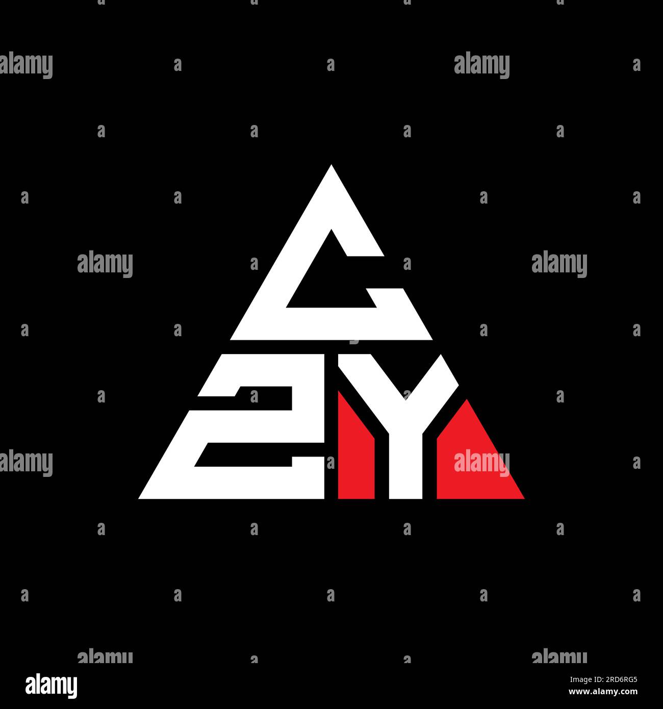 CZY triangle letter logo design with triangle shape. CZY triangle logo ...