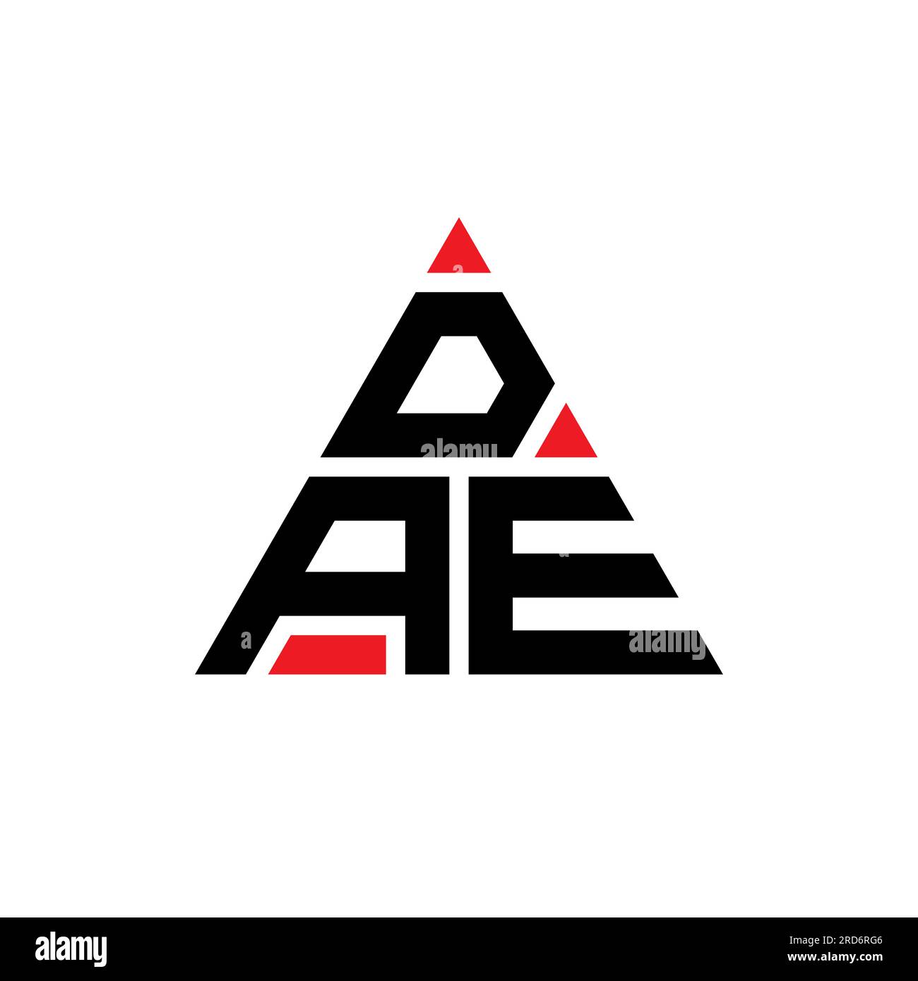 DAE triangle letter logo design with triangle shape. DAE triangle logo ...