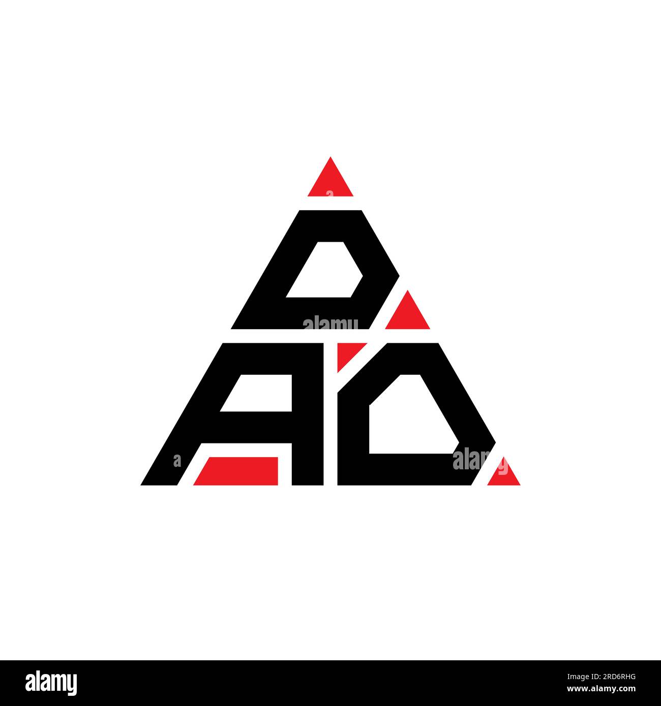 DAO triangle letter logo design with triangle shape. DAO triangle logo ...