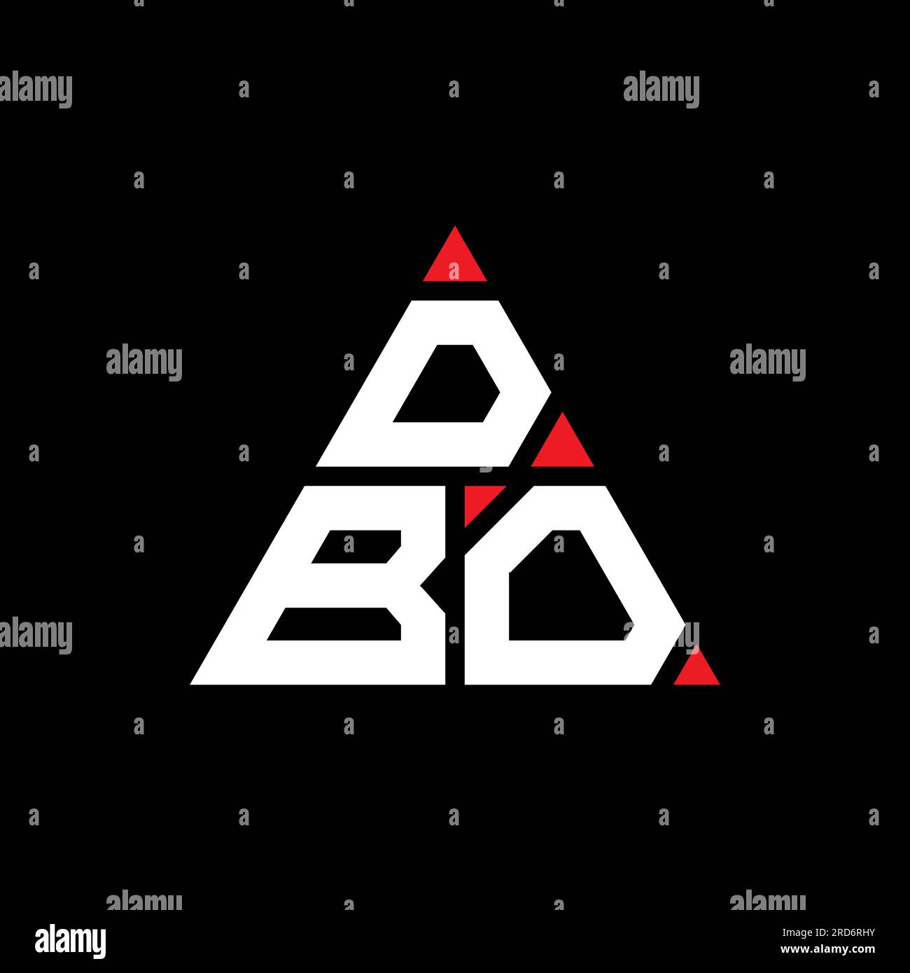 DBO triangle letter logo design with triangle shape. DBO triangle logo ...