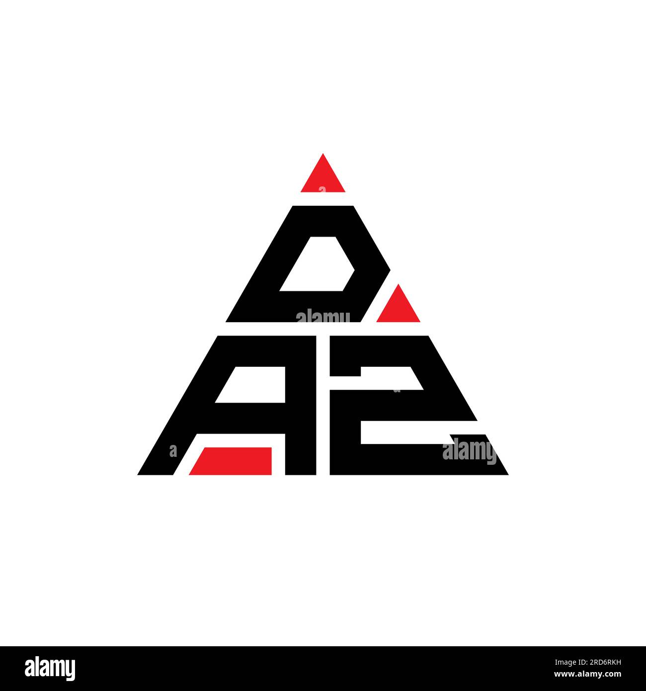 DAZ triangle letter logo design with triangle shape. DAZ triangle logo ...