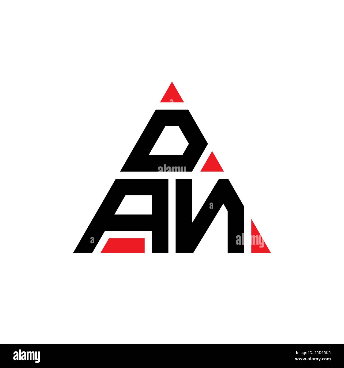 DAN triangle letter logo design with triangle shape. DAN triangle logo ...