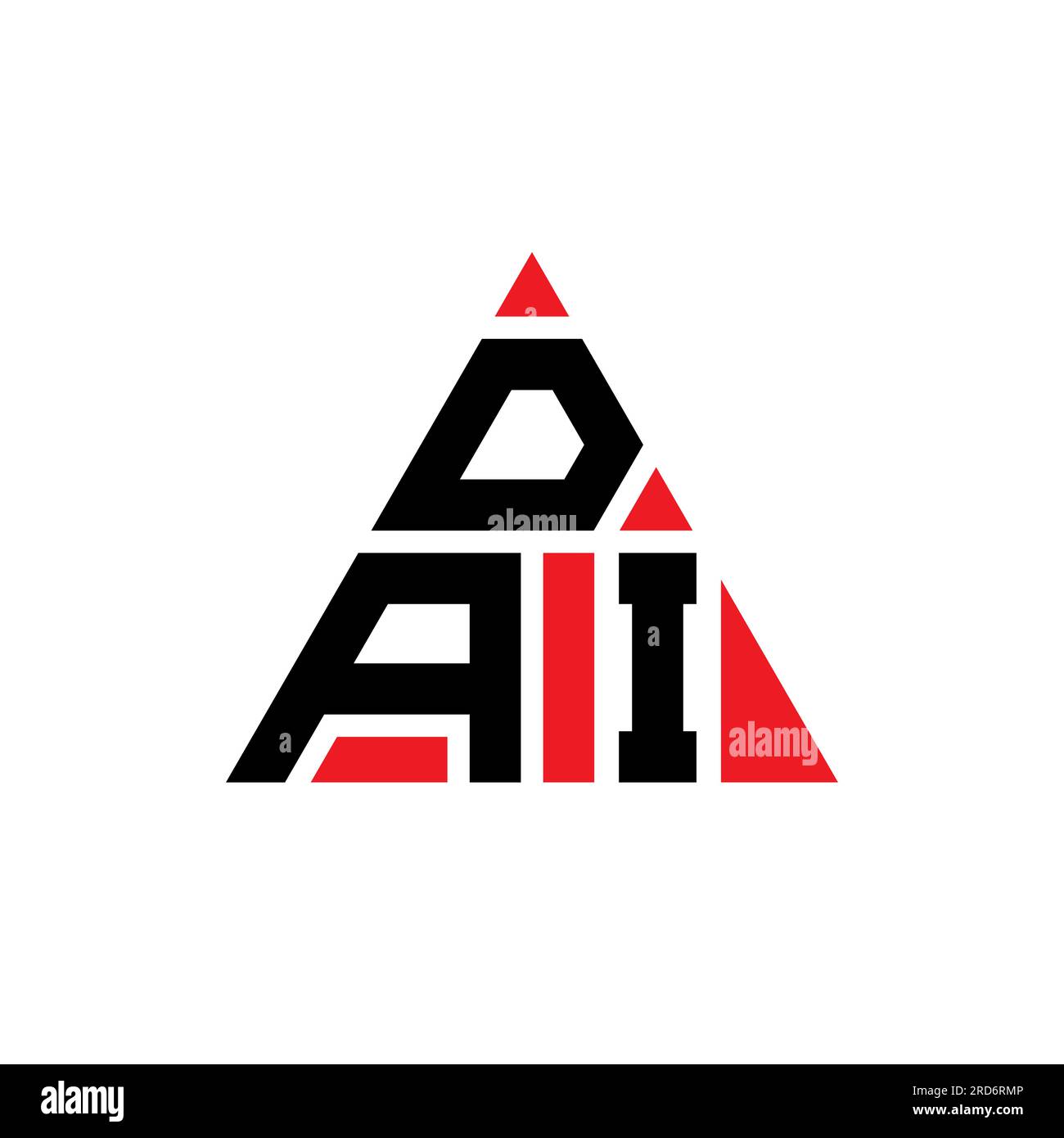 DAI triangle letter logo design with triangle shape. DAI triangle logo ...