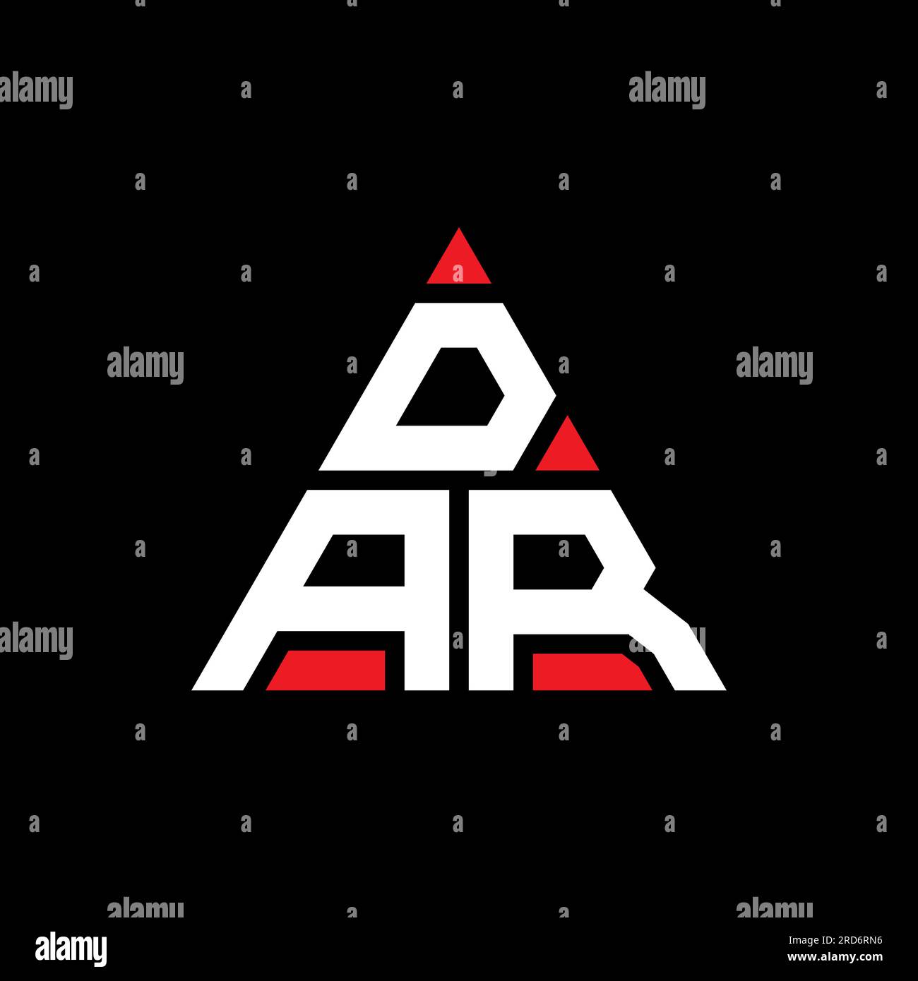 DAR triangle letter logo design with triangle shape. DAR triangle logo ...