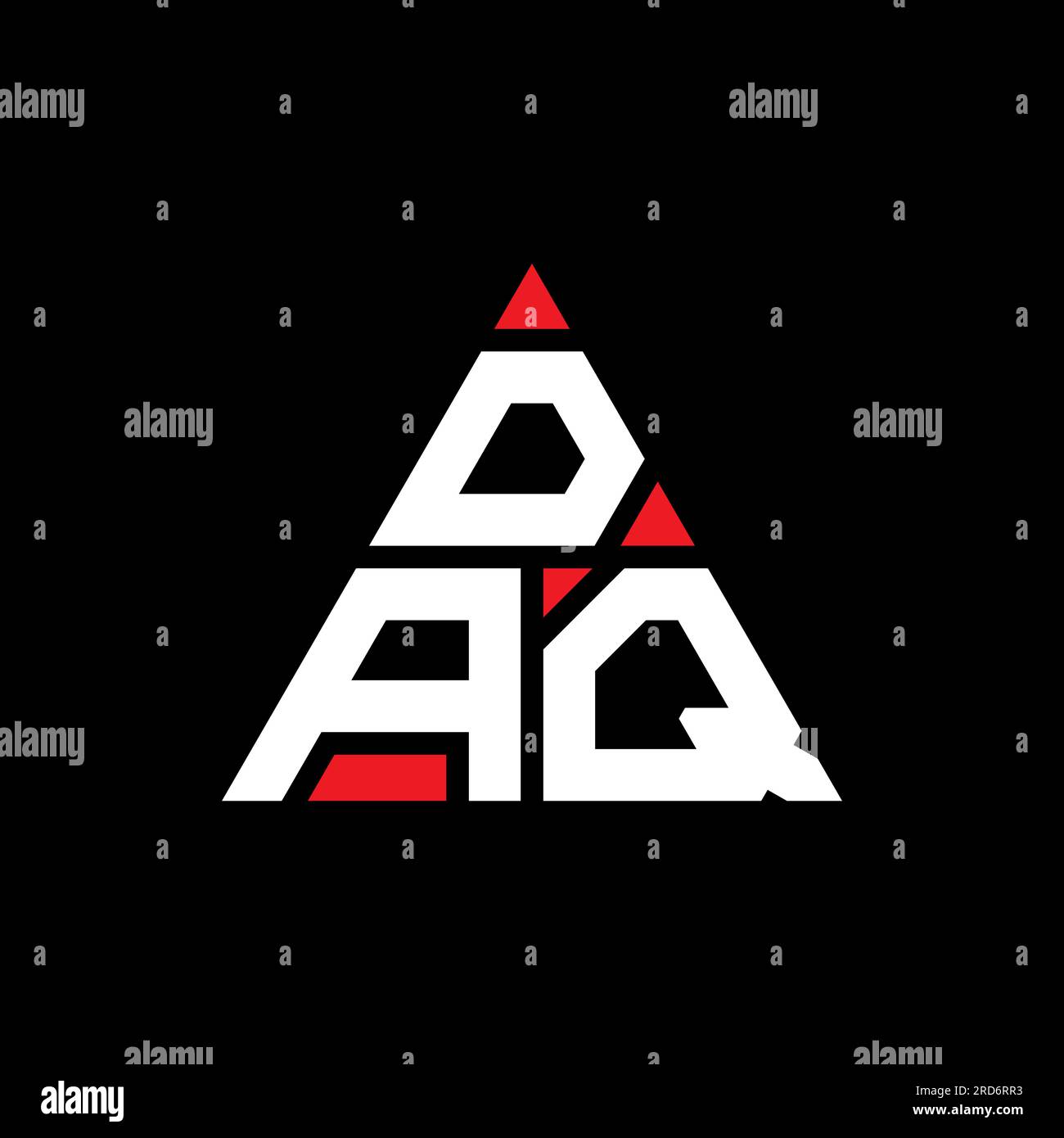 DAQ triangle letter logo design with triangle shape. DAQ triangle logo ...