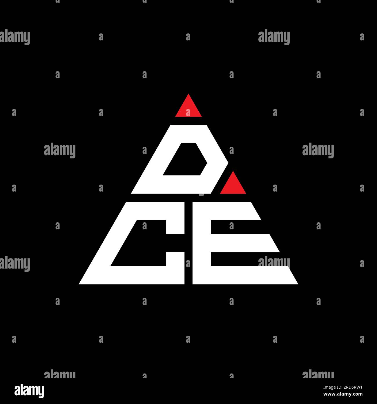 DCE triangle letter logo design with triangle shape. DCE triangle logo ...