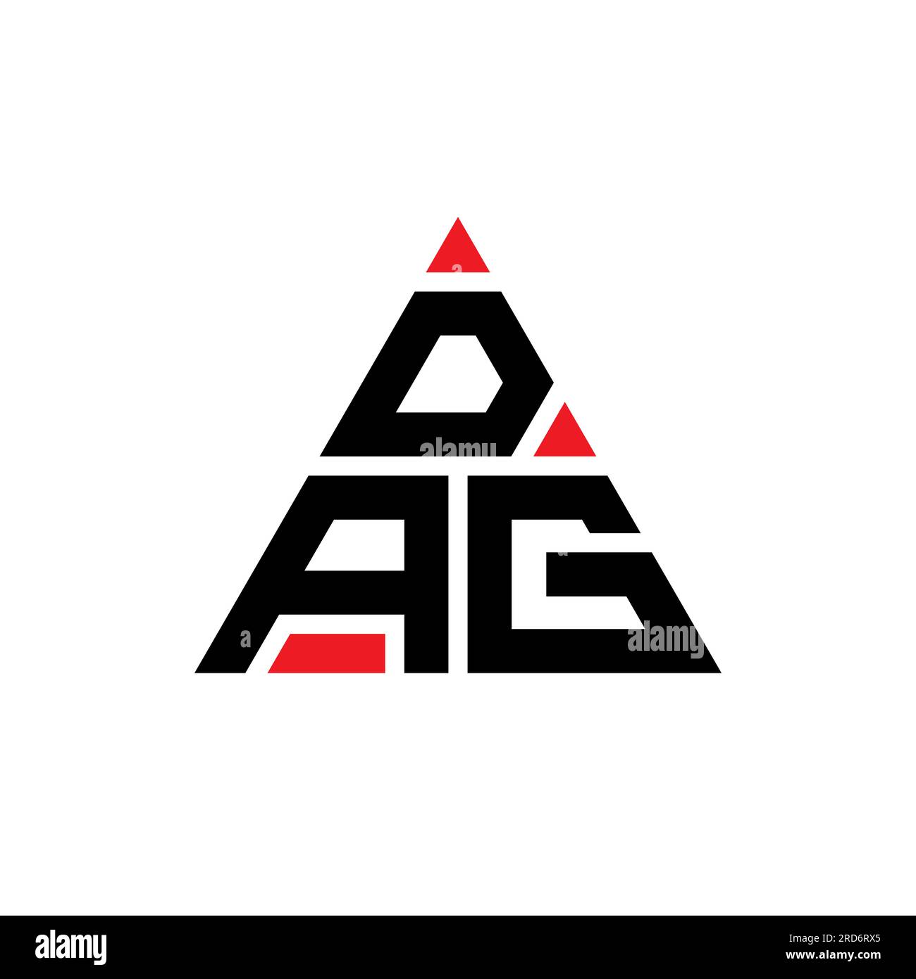 DAG triangle letter logo design with triangle shape. DAG triangle logo ...