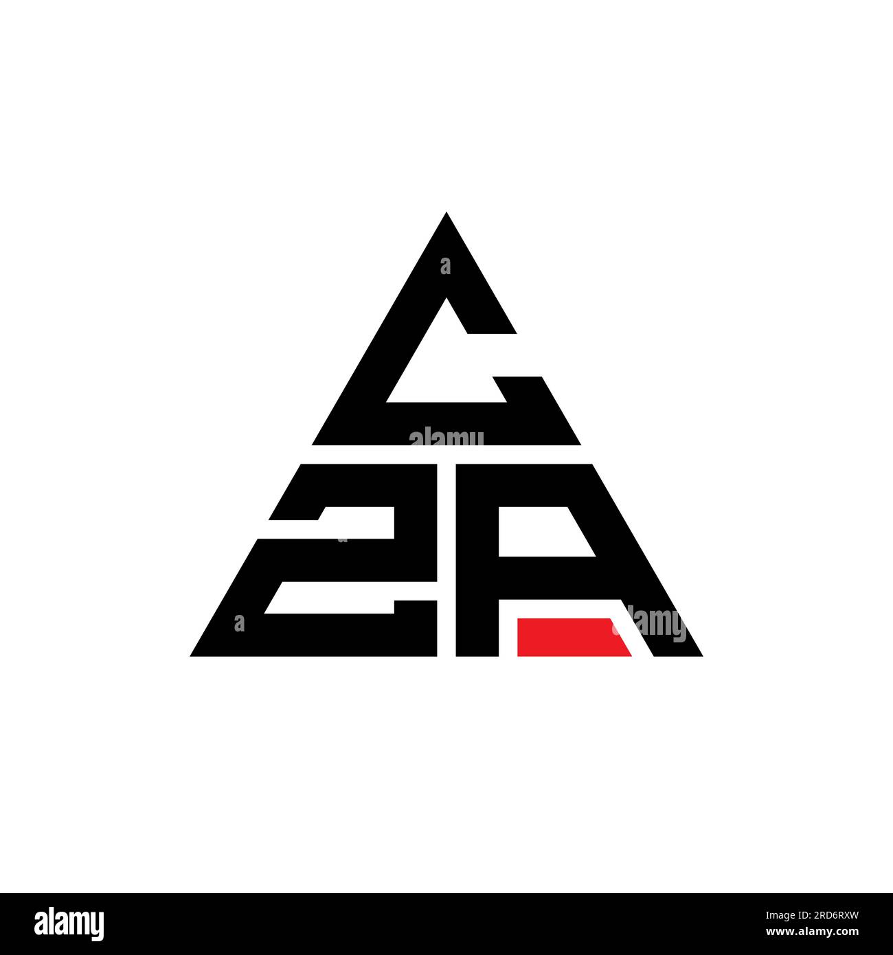 CZA triangle letter logo design with triangle shape. CZA triangle logo ...