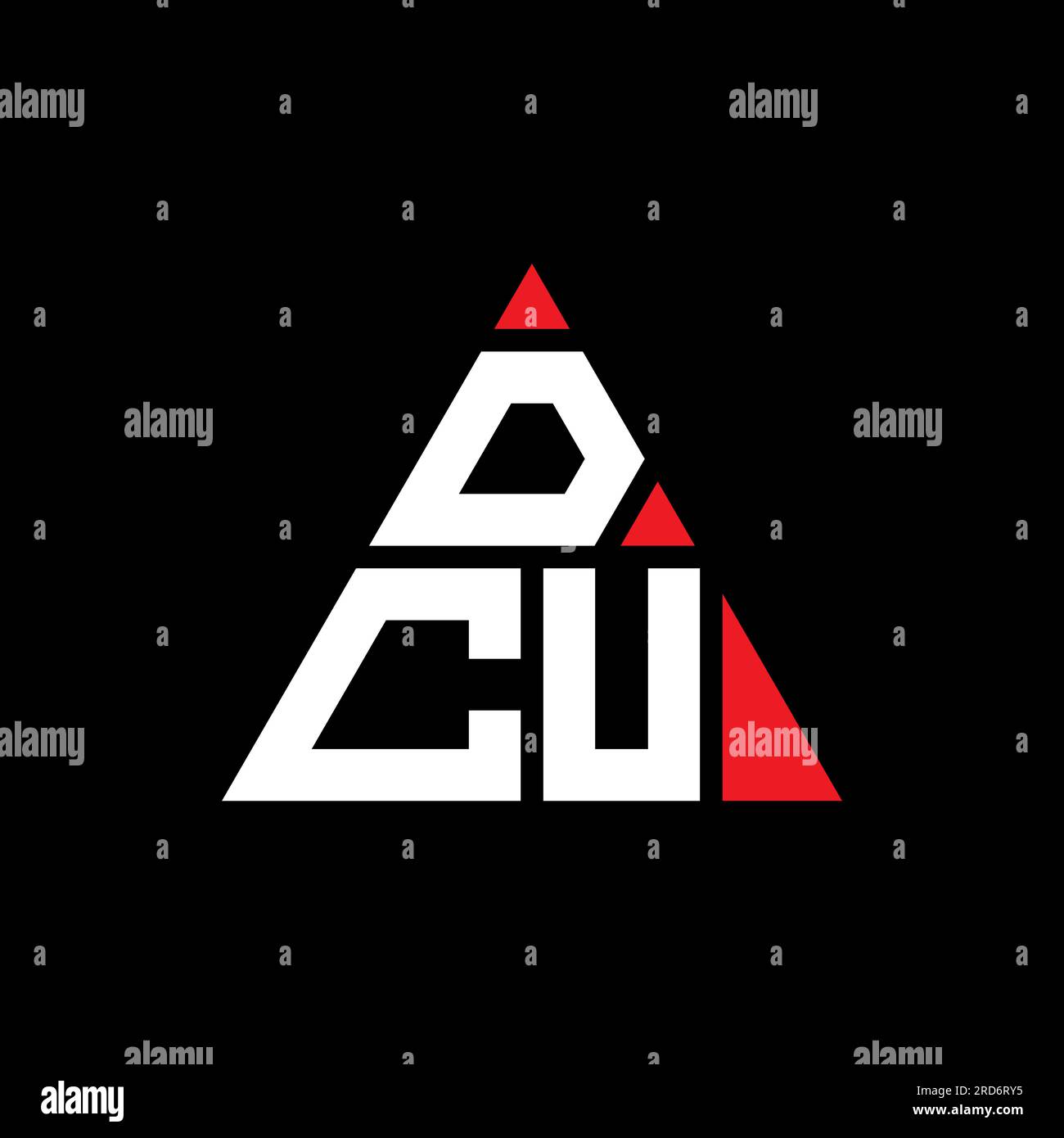 DCU triangle letter logo design with triangle shape. DCU triangle logo ...