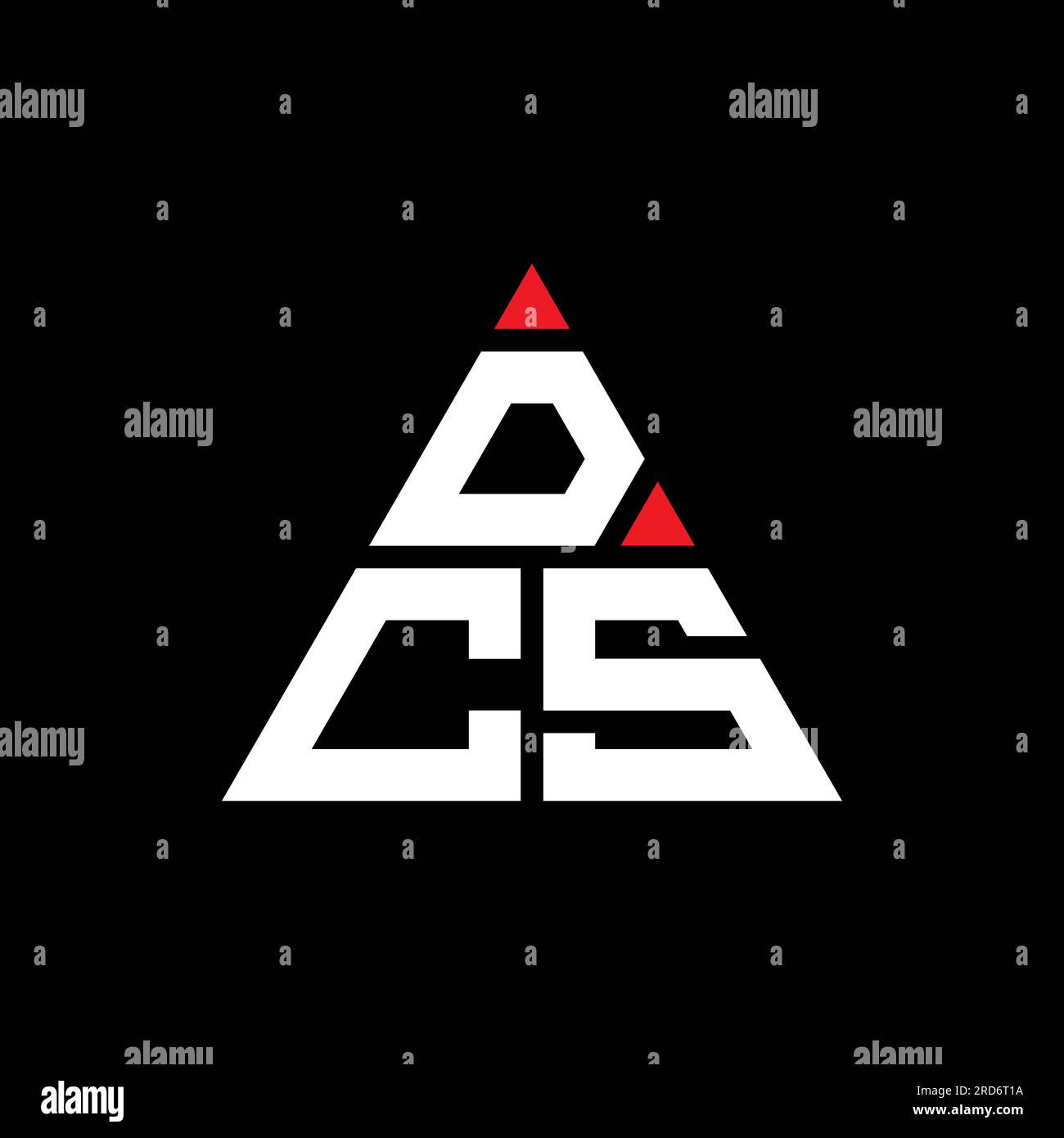 DCS triangle letter logo design with triangle shape. DCS triangle logo ...