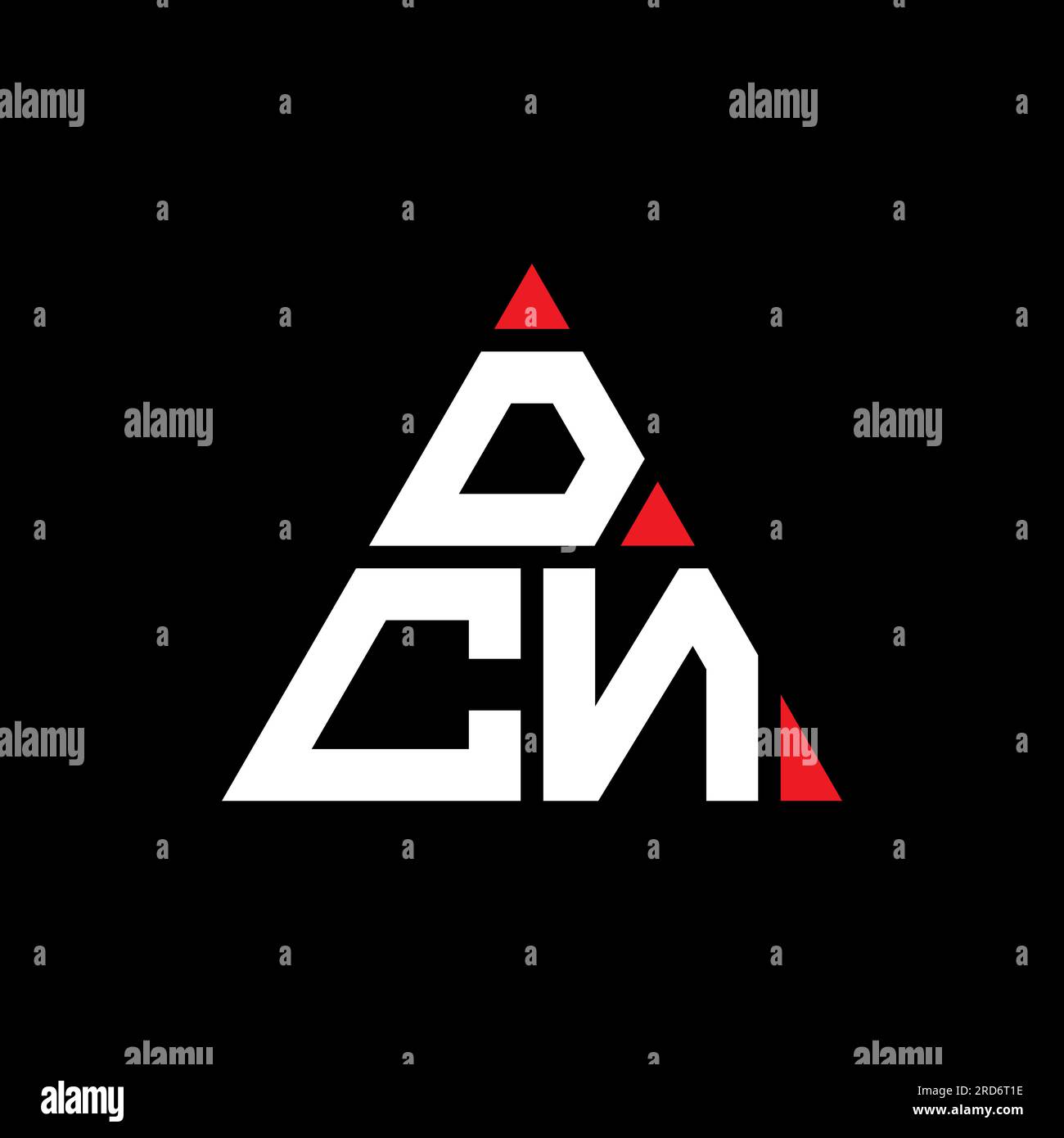 DCN triangle letter logo design with triangle shape. DCN triangle logo ...