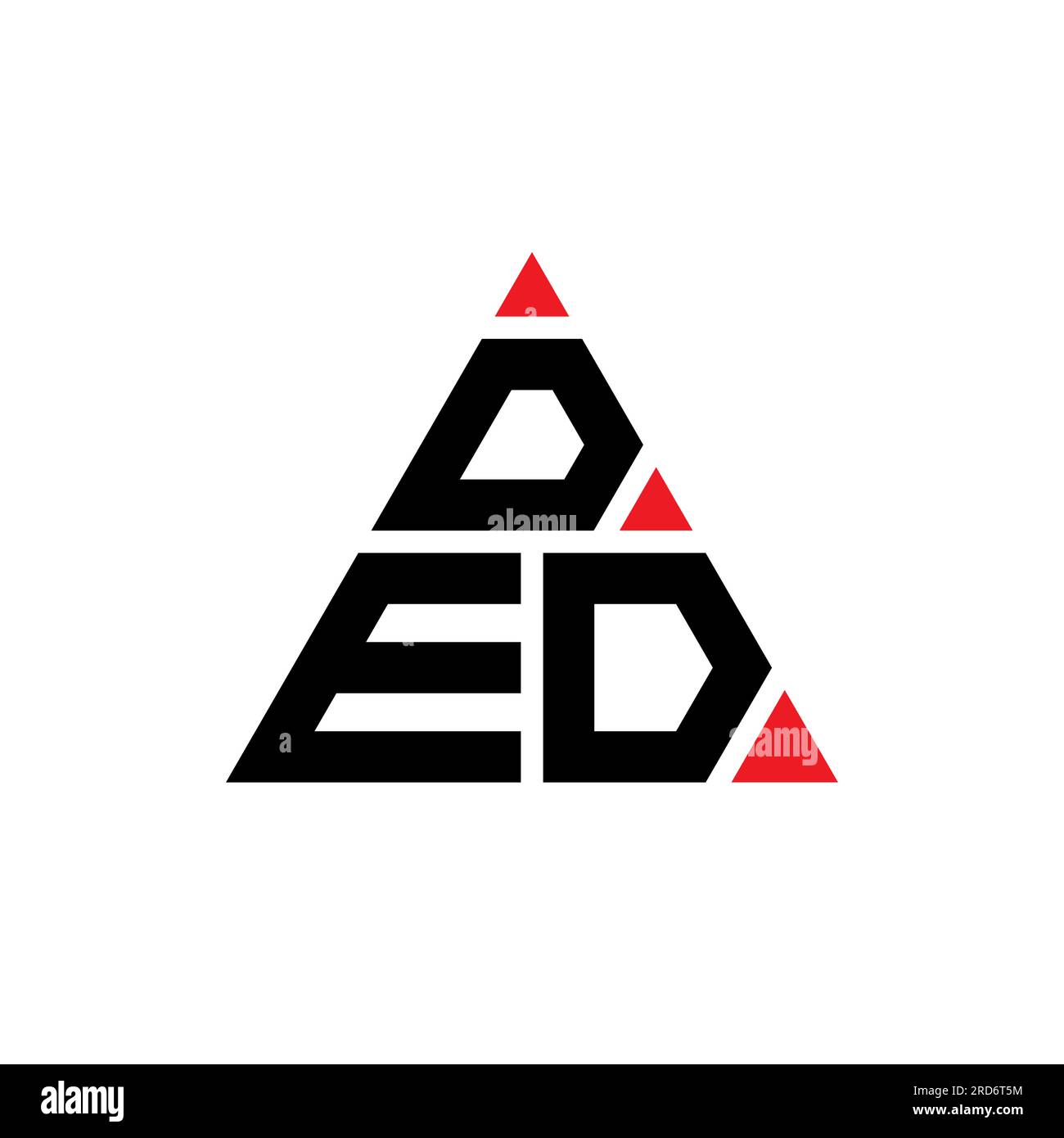 DED triangle letter logo design with triangle shape. DED triangle logo ...