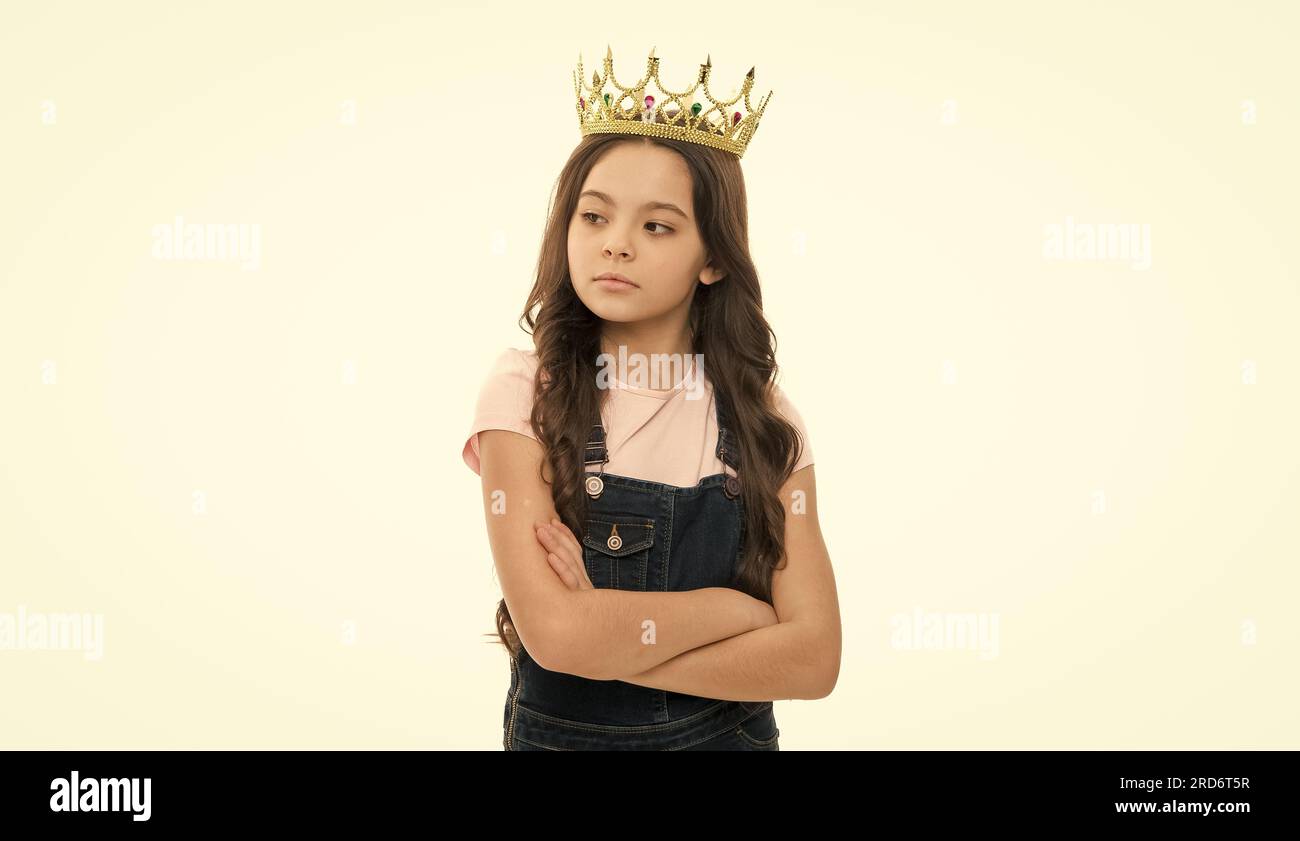 arrogant teen girl in studio. photo of arrogant teen girl with long ...