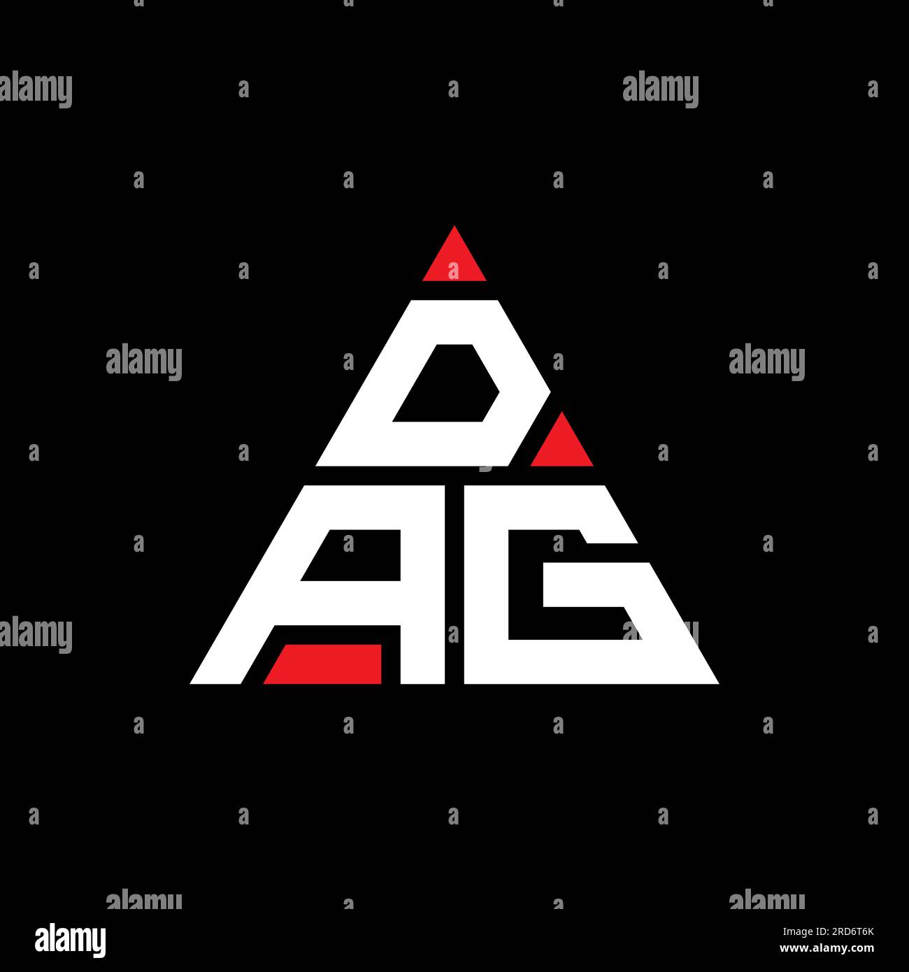 DAG triangle letter logo design with triangle shape. DAG triangle logo ...