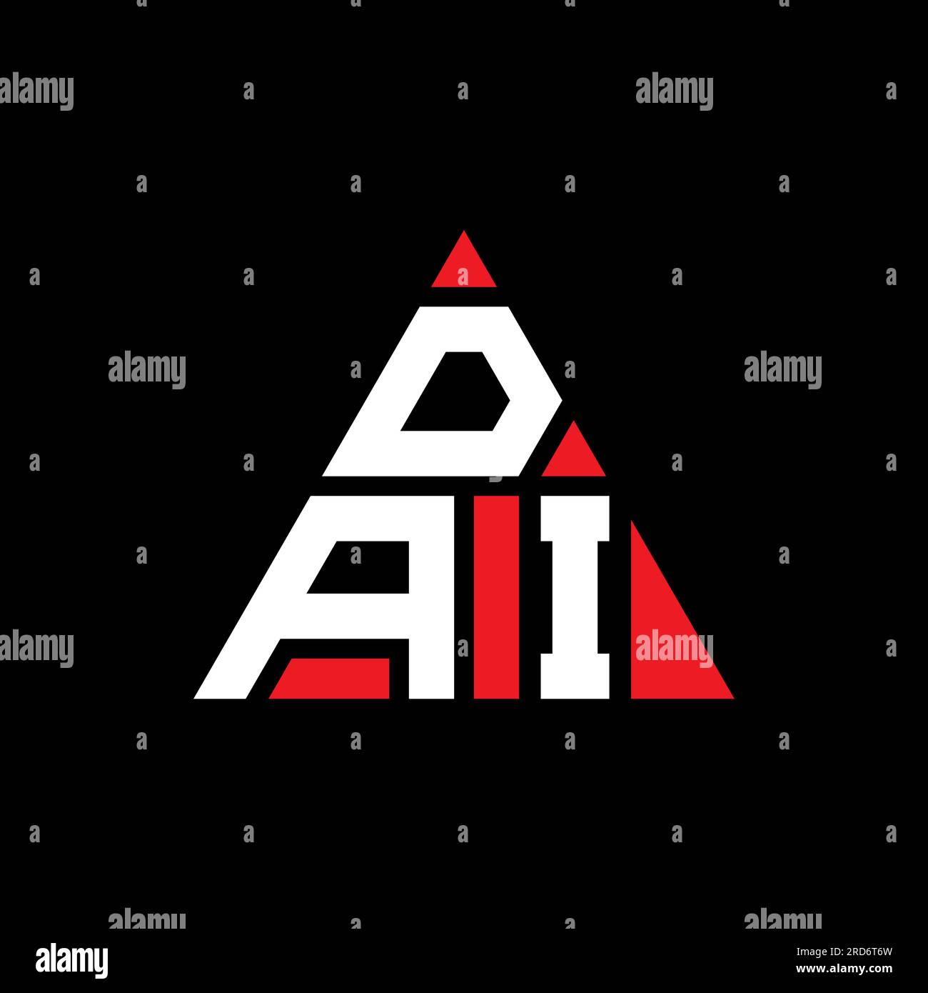 DAI triangle letter logo design with triangle shape. DAI triangle logo ...
