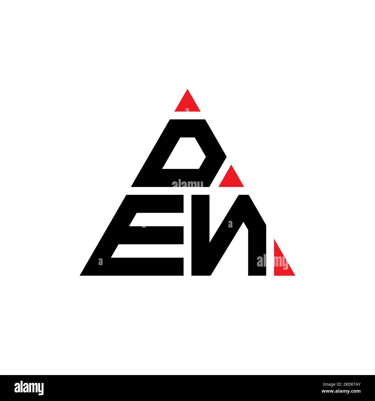 DEN triangle letter logo design with triangle shape. DEN triangle logo ...