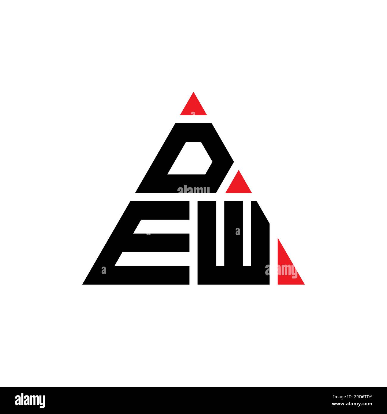 DEW triangle letter logo design with triangle shape. DEW triangle logo ...