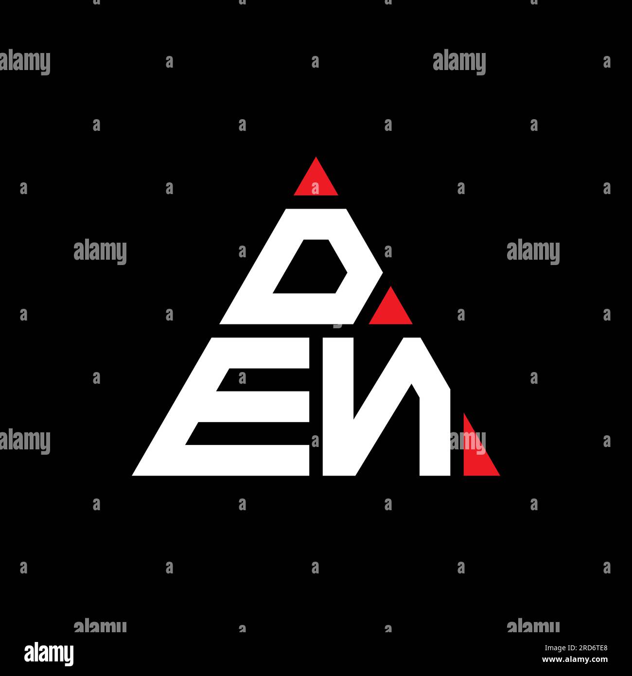 DEN triangle letter logo design with triangle shape. DEN triangle logo ...