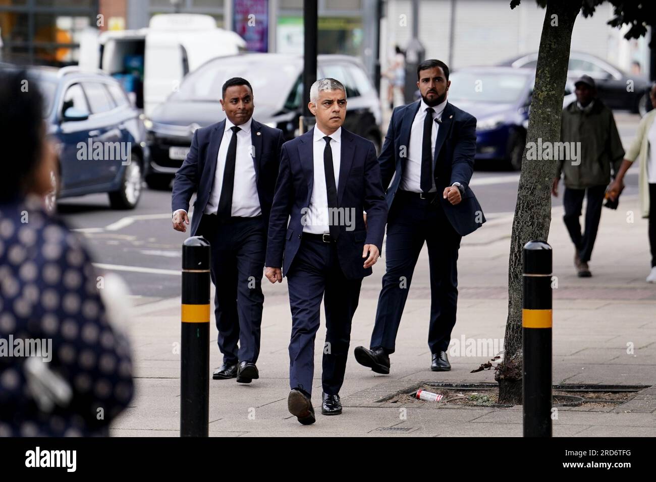 Mayor of London Sadiq Khan arriving for the Requiem Mass to celebrate ...