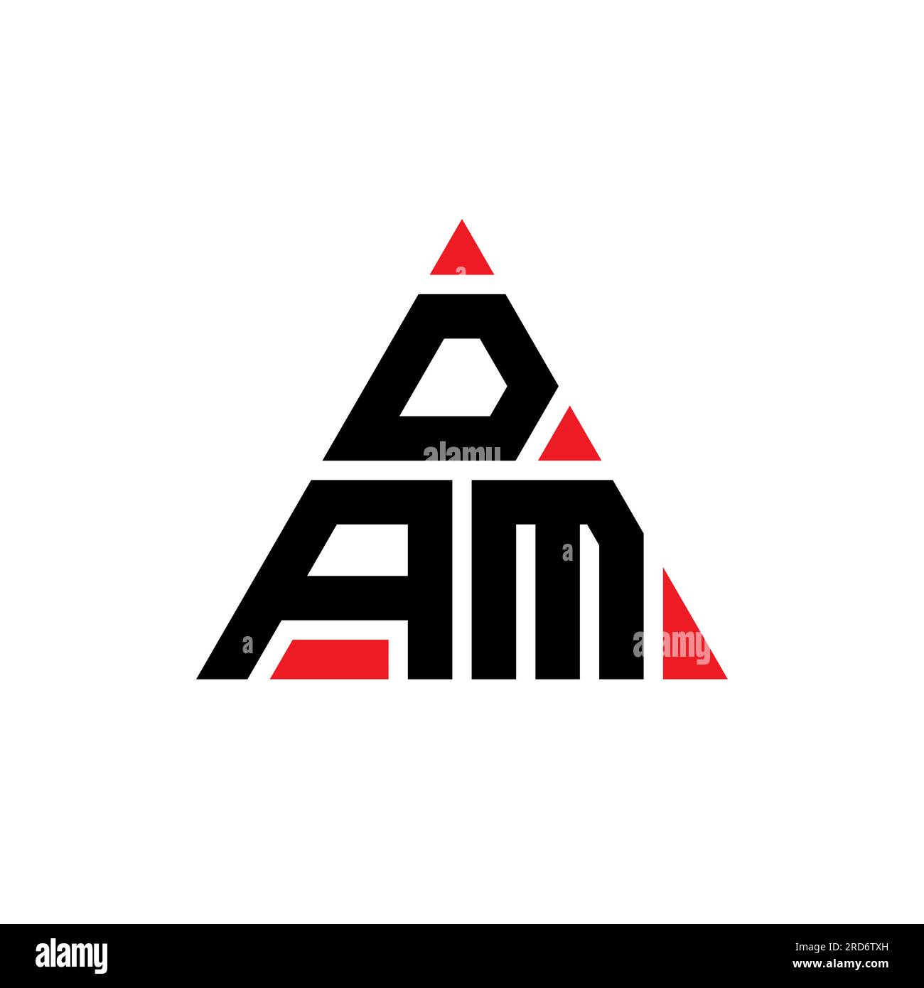 DAM triangle letter logo design with triangle shape. DAM triangle logo ...