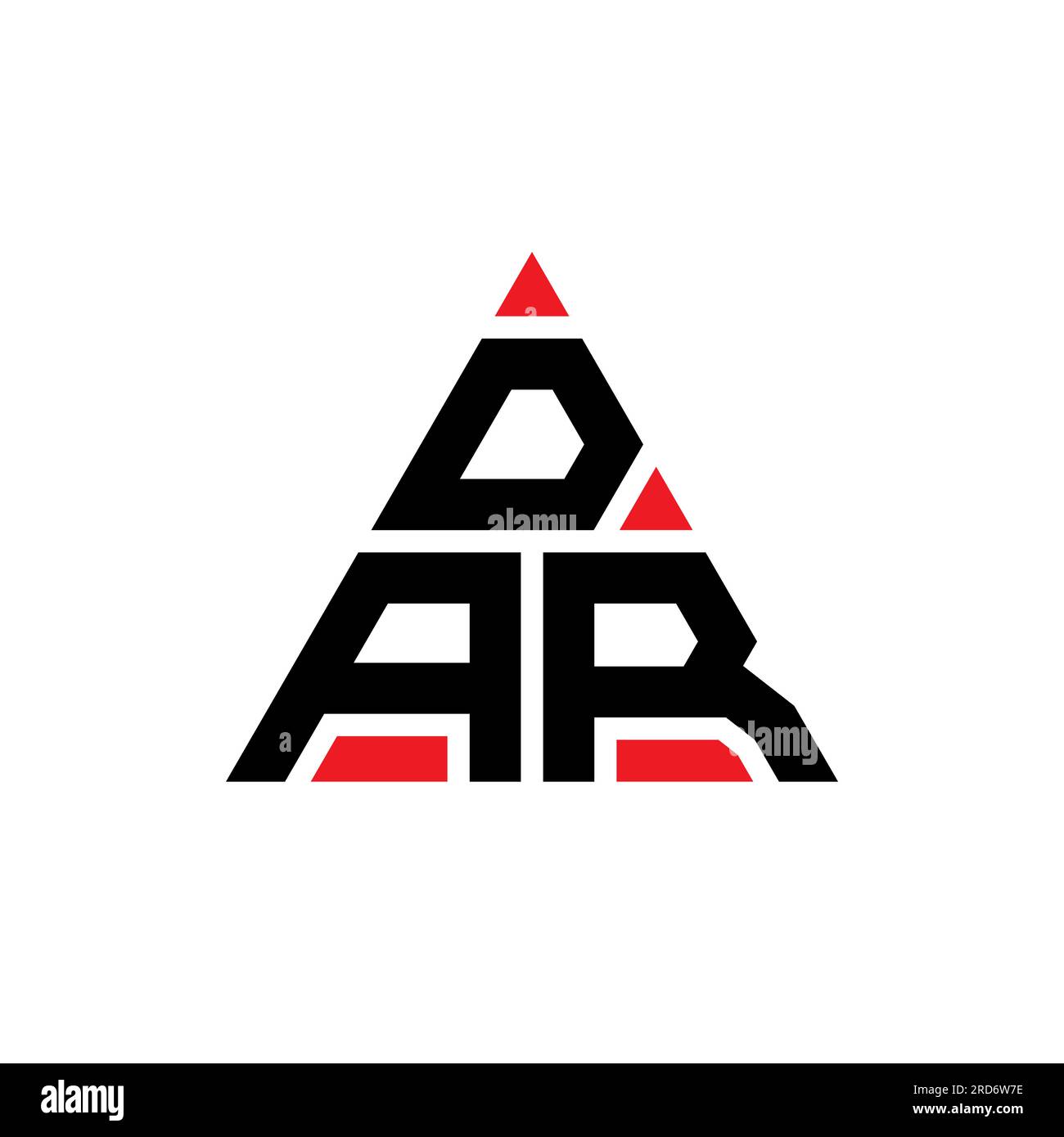 DAR triangle letter logo design with triangle shape. DAR triangle logo ...