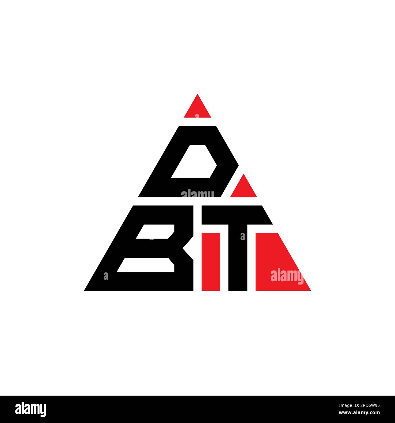 DBT triangle letter logo design with triangle shape. DBT triangle logo ...