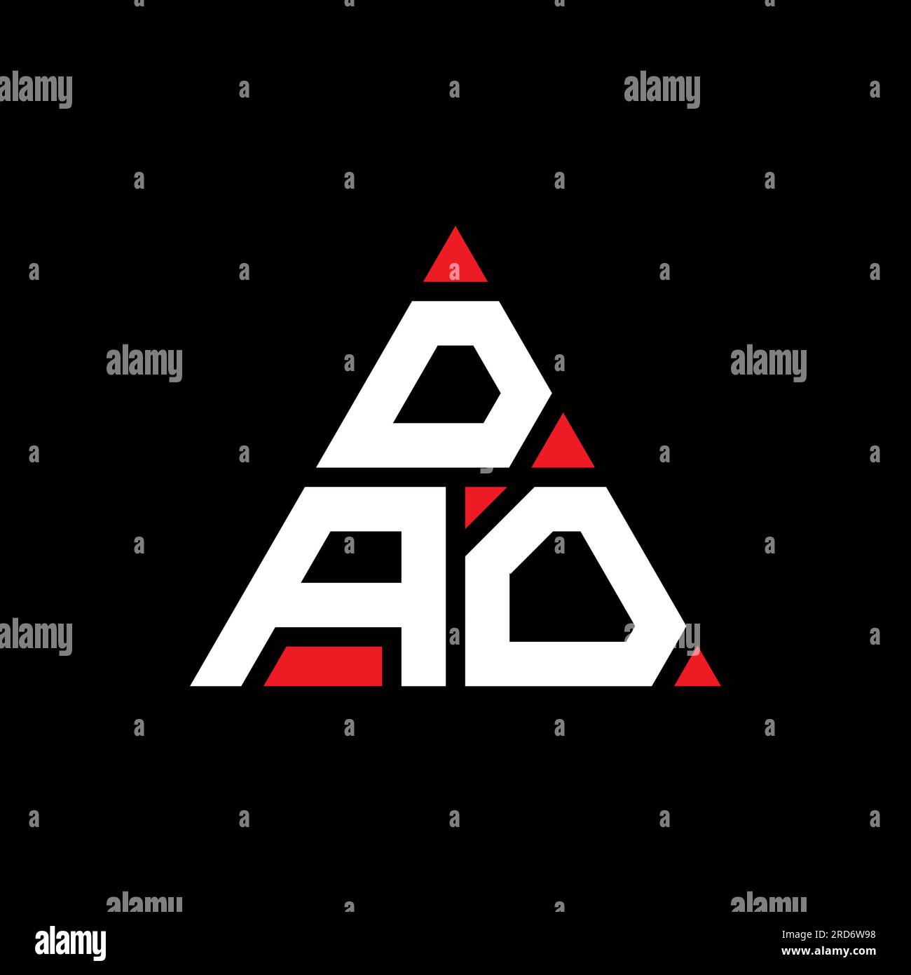 DAO triangle letter logo design with triangle shape. DAO triangle logo ...