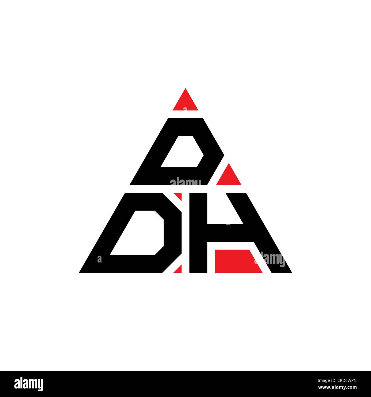 DDH triangle letter logo design with triangle shape. DDH triangle logo ...