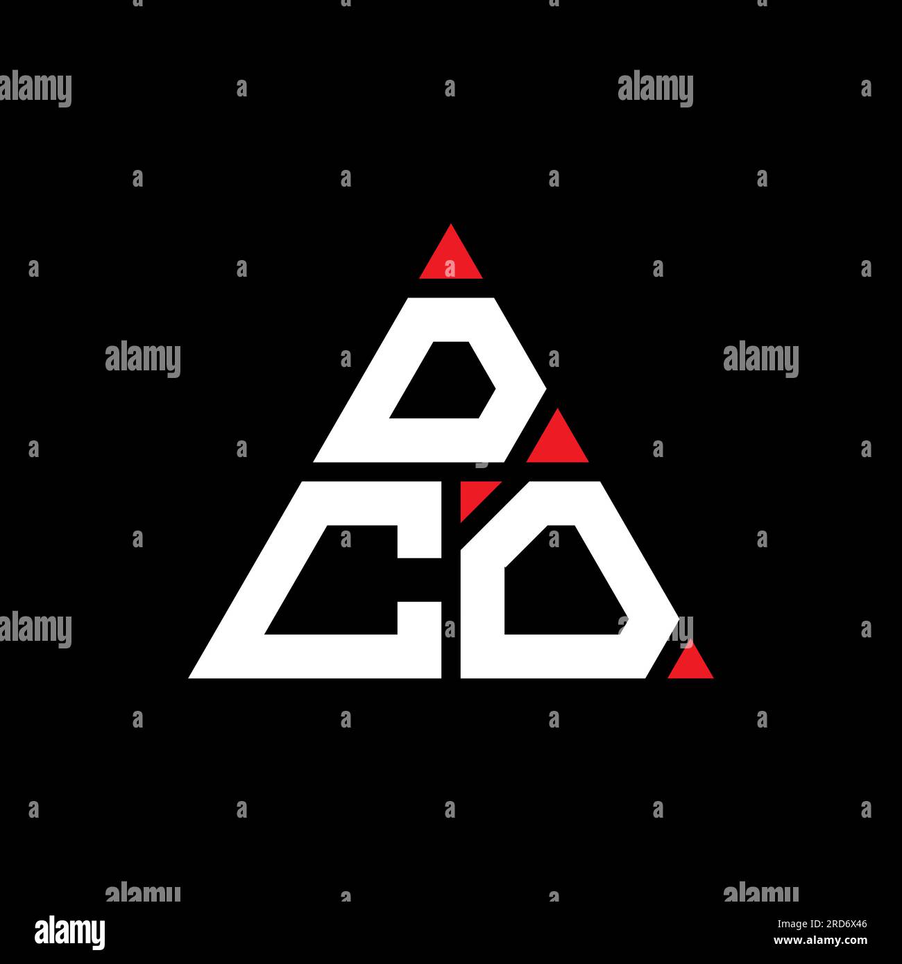 DCO triangle letter logo design with triangle shape. DCO triangle logo ...