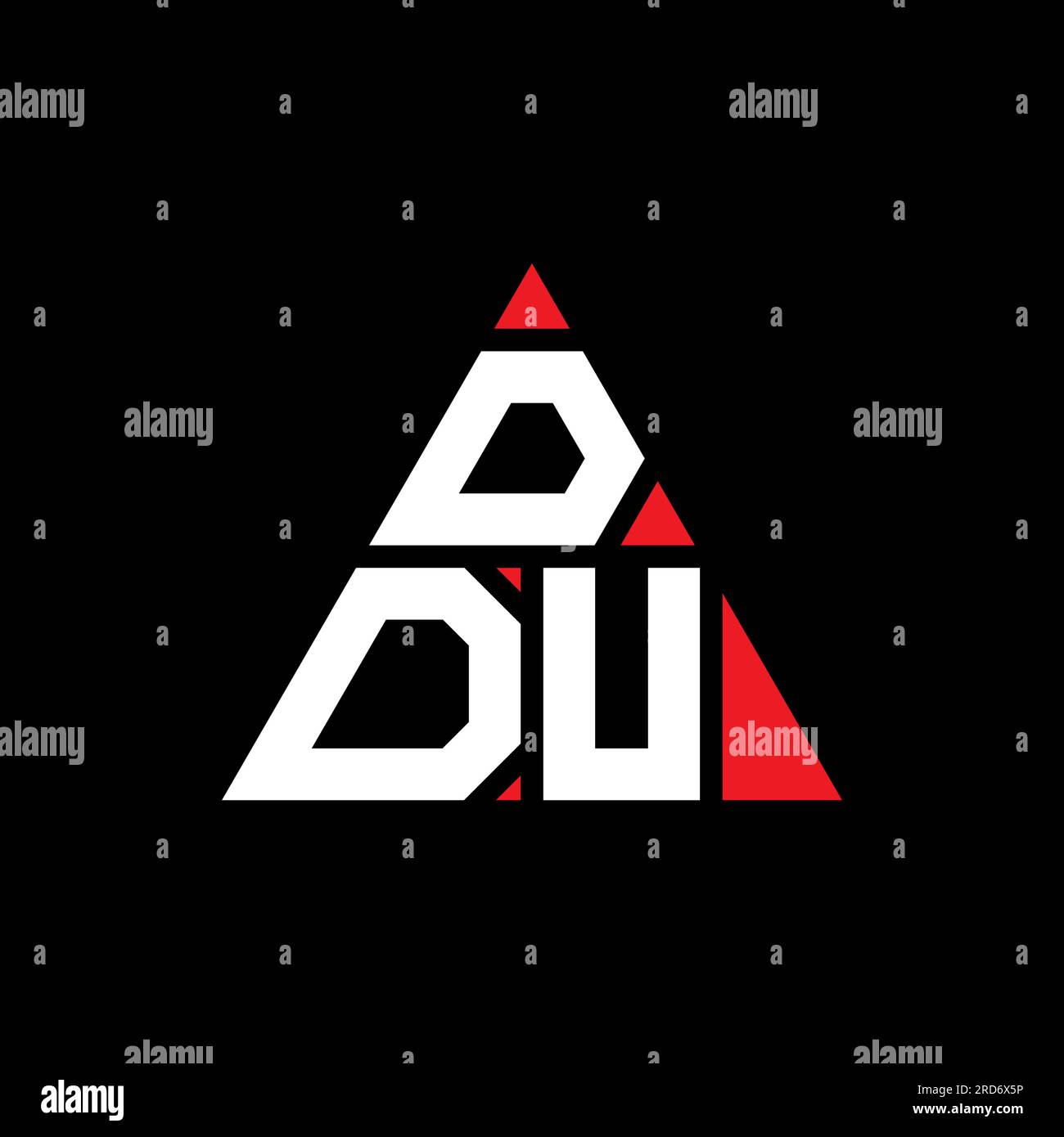DDU triangle letter logo design with triangle shape. DDU triangle logo ...