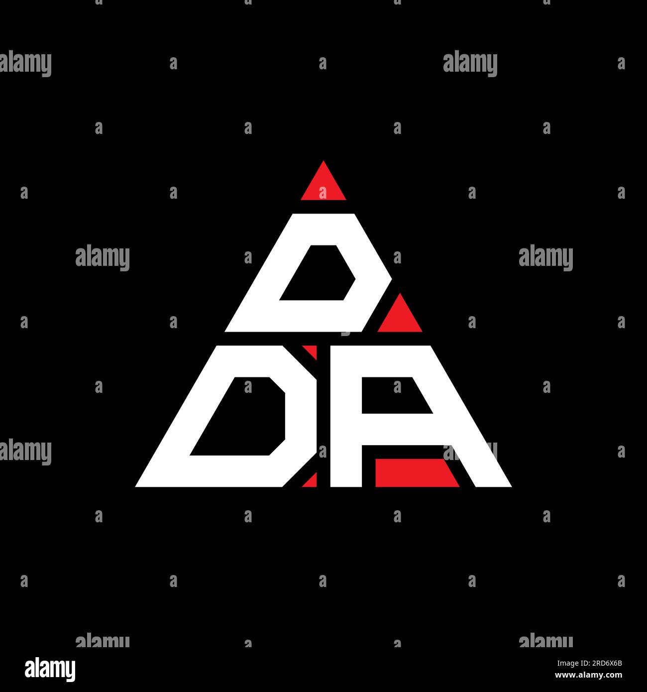 DDA triangle letter logo design with triangle shape. DDA triangle logo ...