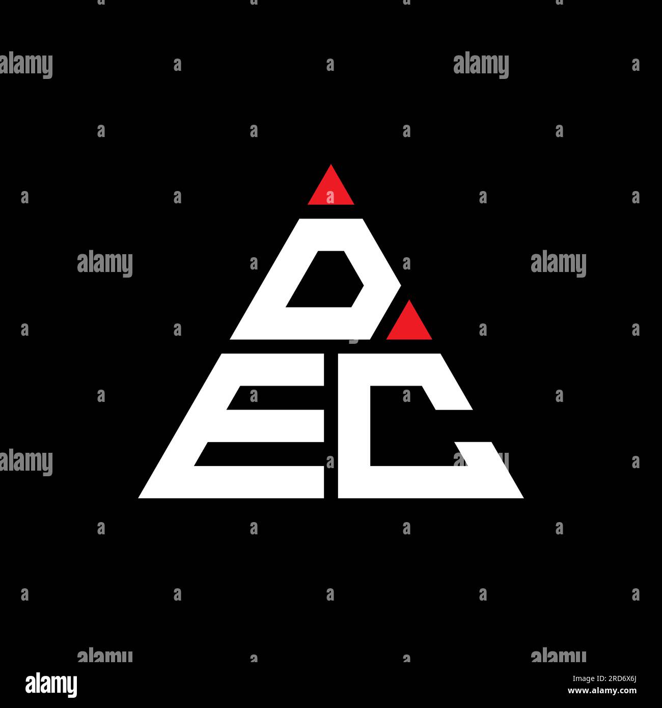 DEC triangle letter logo design with triangle shape. DEC triangle logo ...