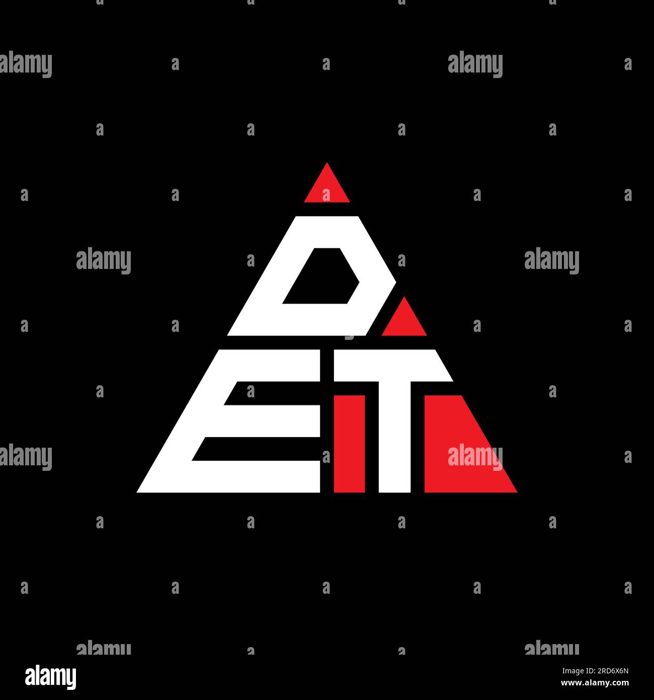 DET triangle letter logo design with triangle shape. DET triangle logo ...