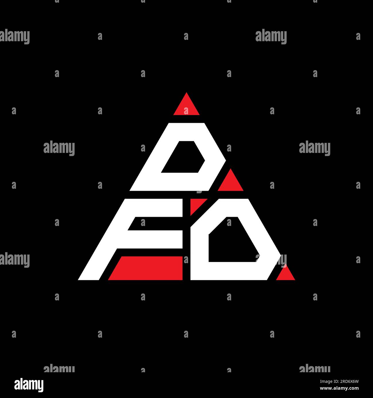 DFO triangle letter logo design with triangle shape. DFO triangle logo ...