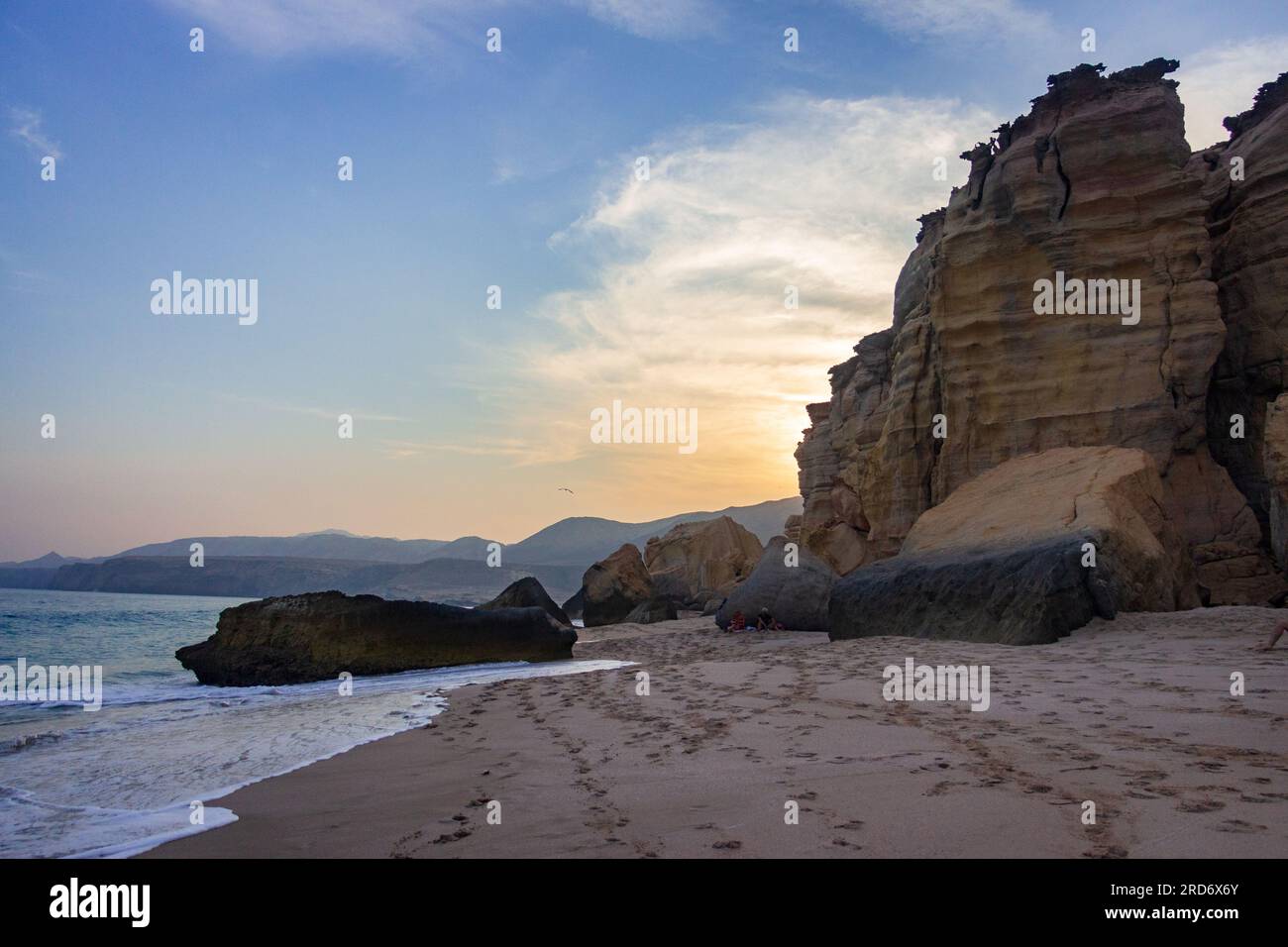 Sunset at Ras al-Jinz Turtle Reserve in Oman Stock Photo - Alamy