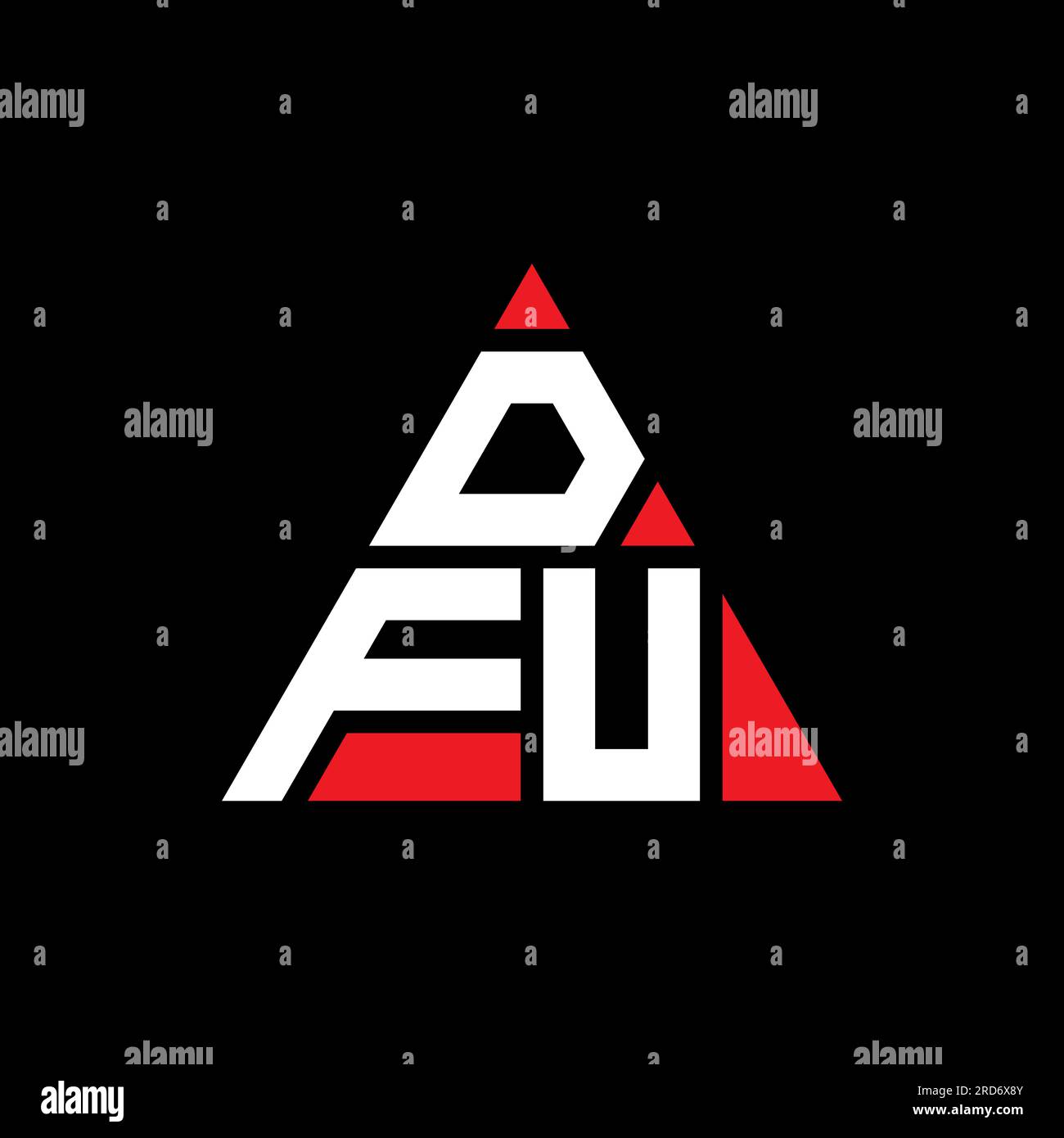 DFU triangle letter logo design with triangle shape. DFU triangle logo ...