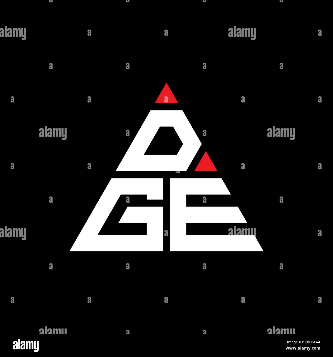 DGE triangle letter logo design with triangle shape. DGE triangle logo design monogram. DGE ...