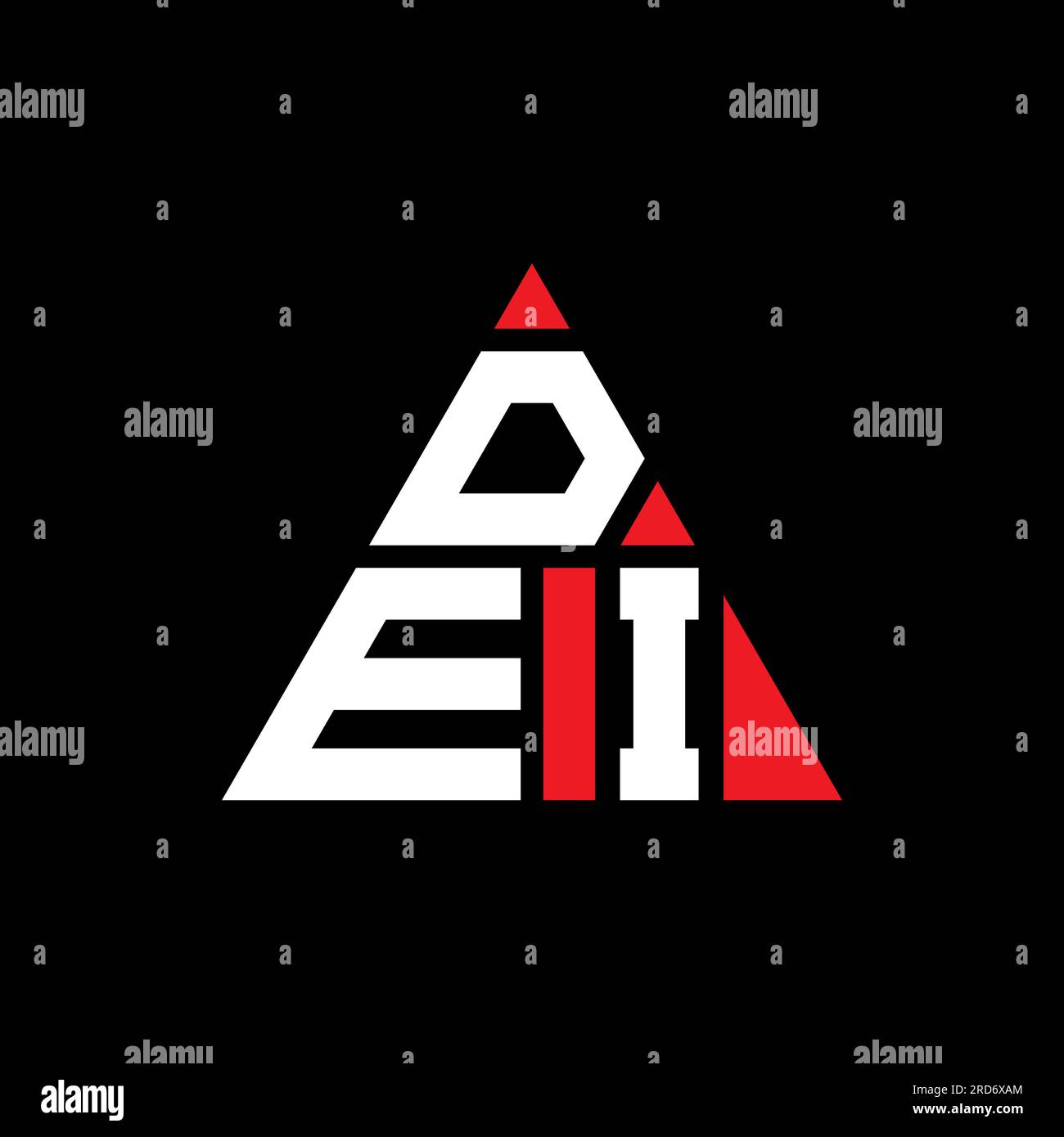 DEI triangle letter logo design with triangle shape. DEI triangle logo ...